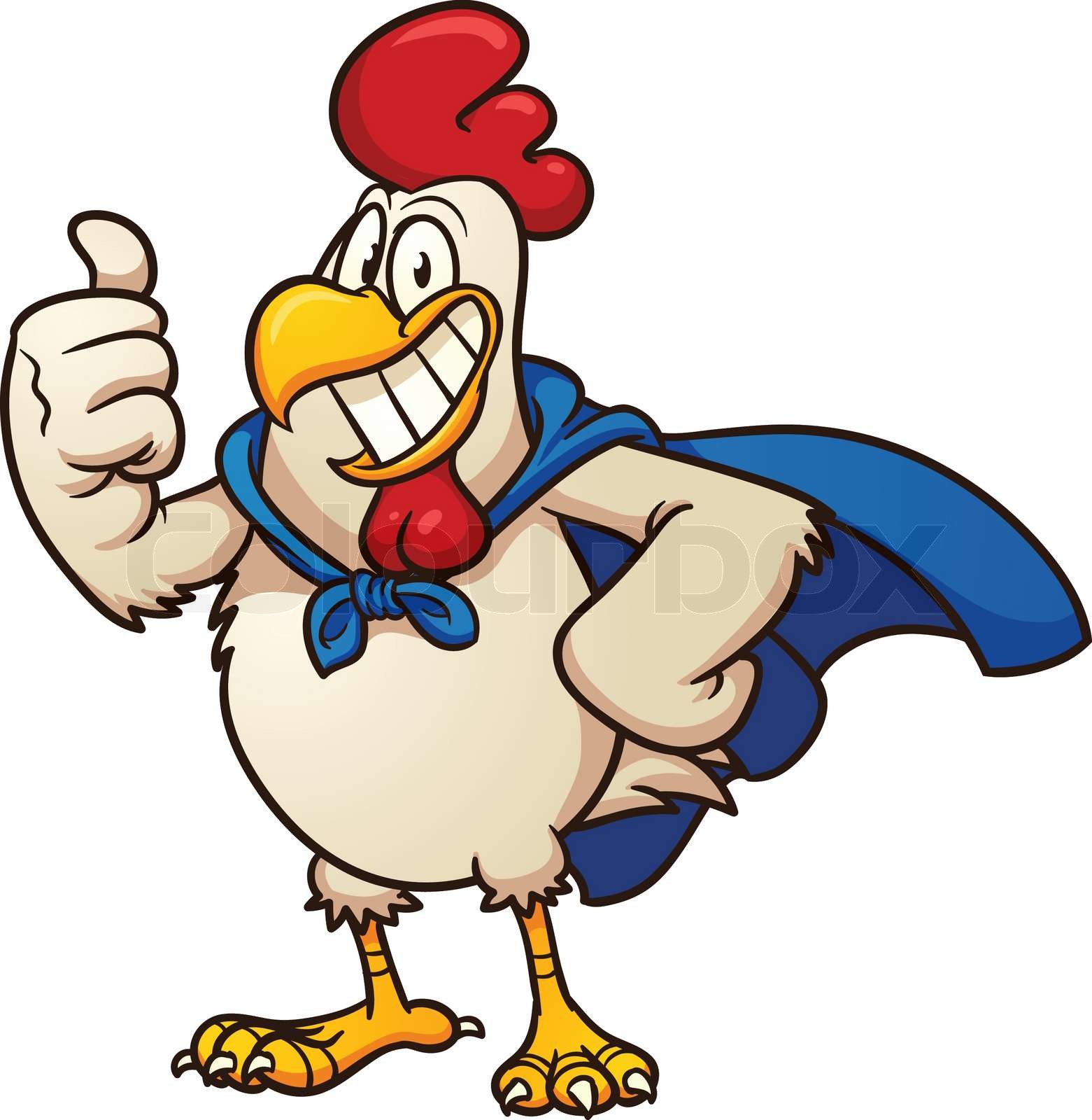 Cartoon super chicken | Stock vector | Colourbox