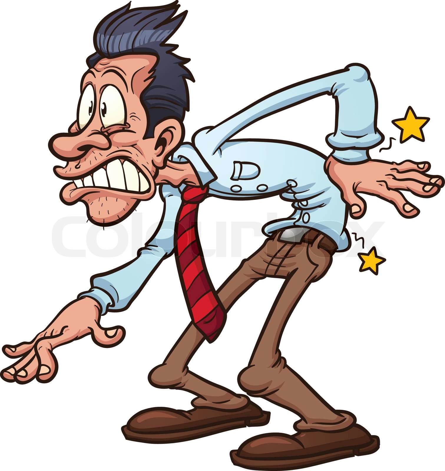 Man with injured back | Stock vector | Colourbox