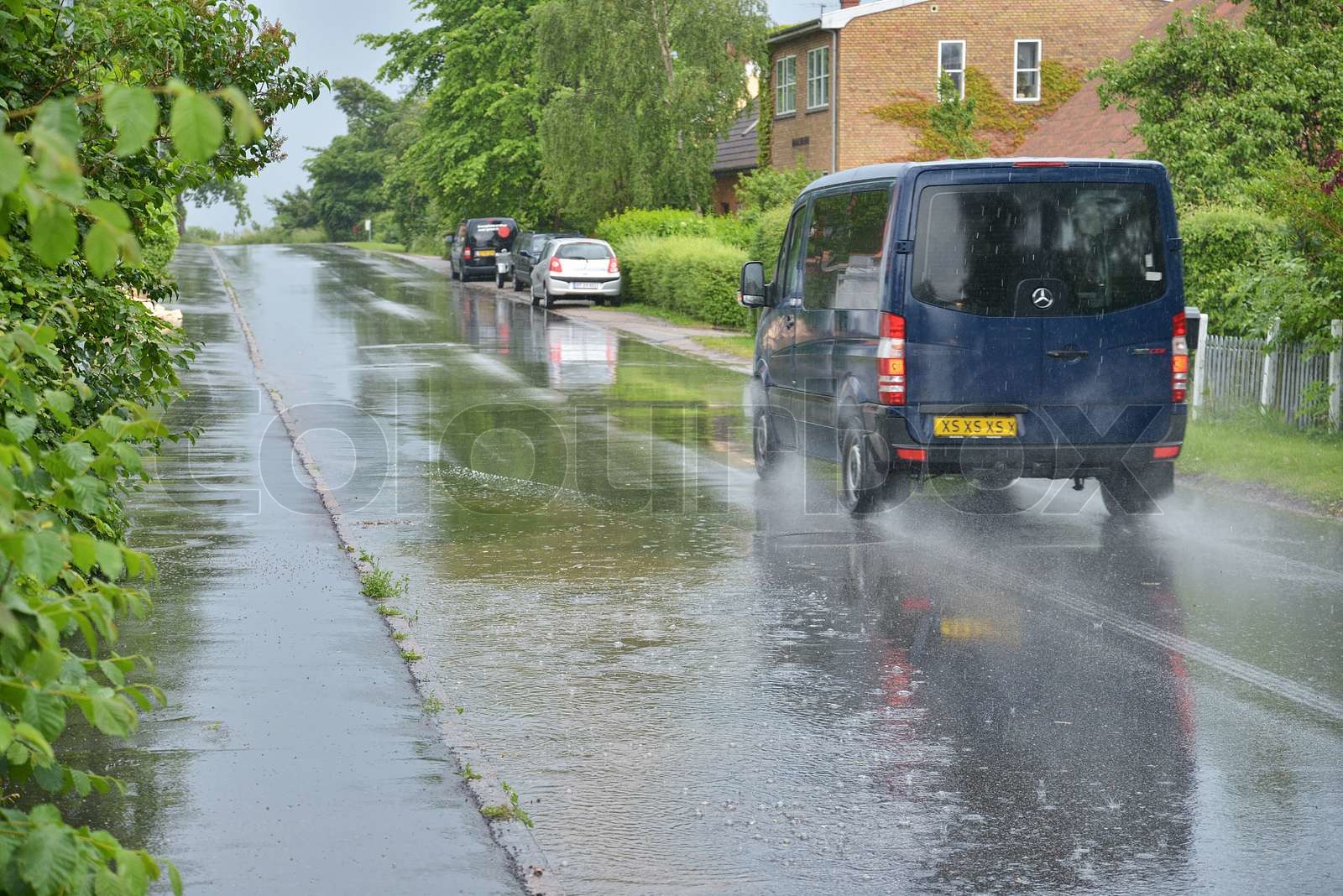 Heavy rain in the summer | Stock image | Colourbox