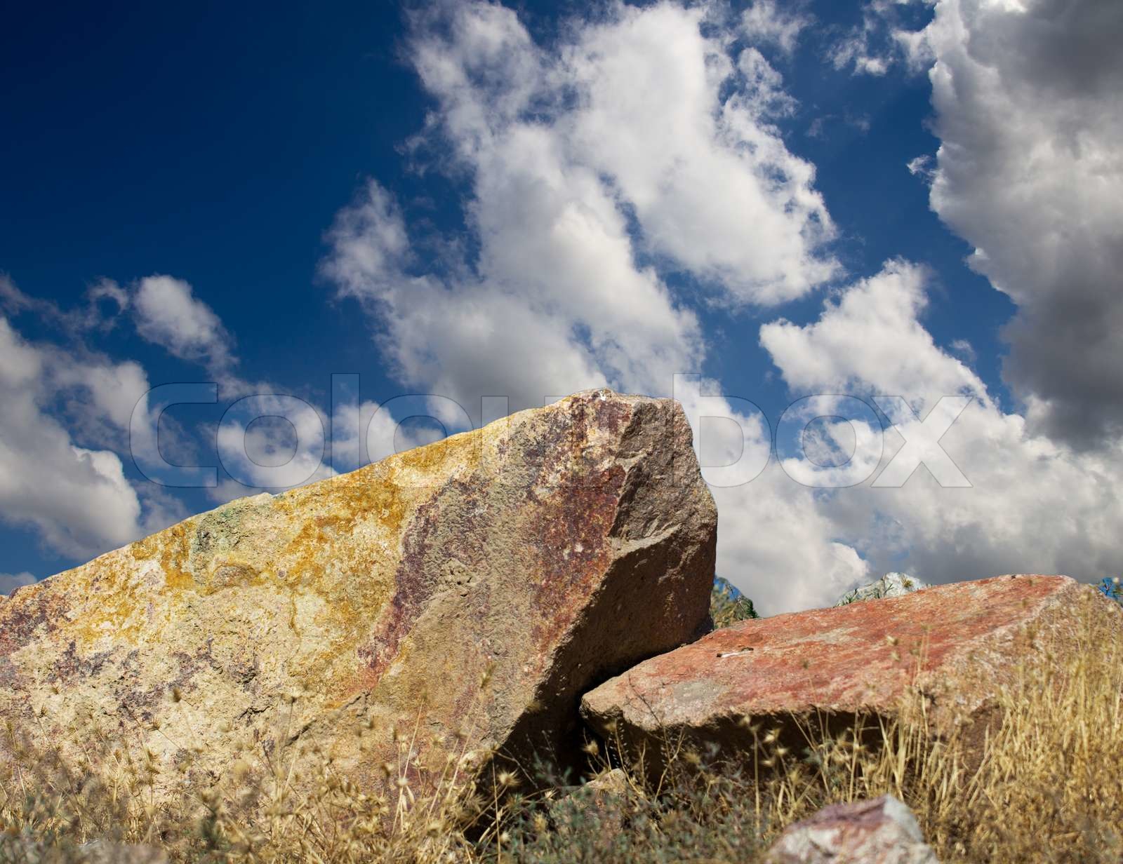 store sten i naturen | Stock foto | Colourbox