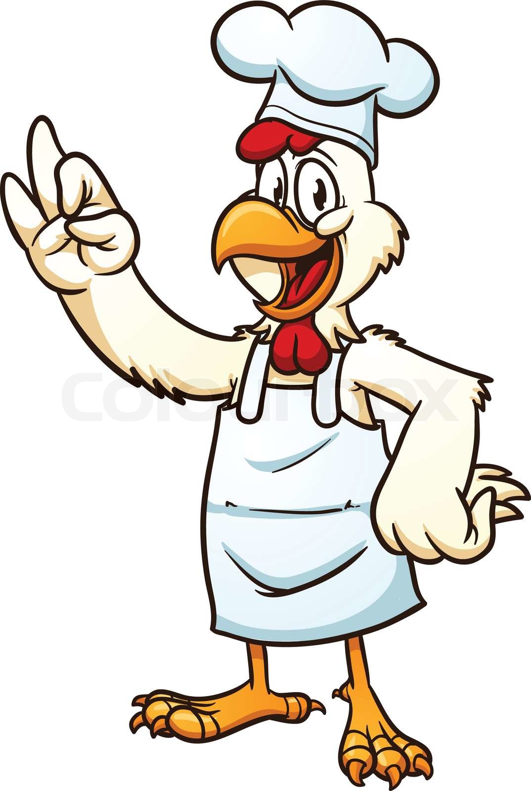 Cute cartoon chicken chef | Stock vector | Colourbox