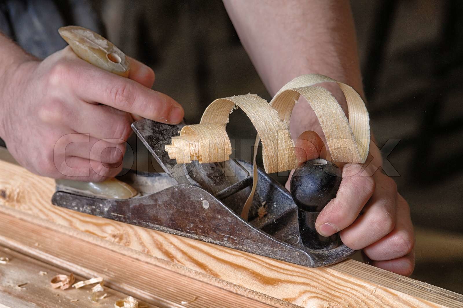 joinery workshop with wood | Stock image | Colourbox