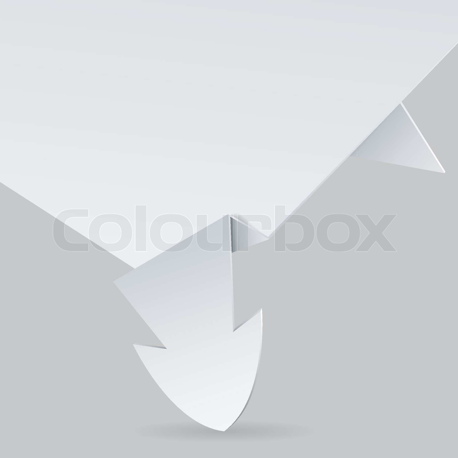 Paper Origami Arrow | Stock vector | Colourbox