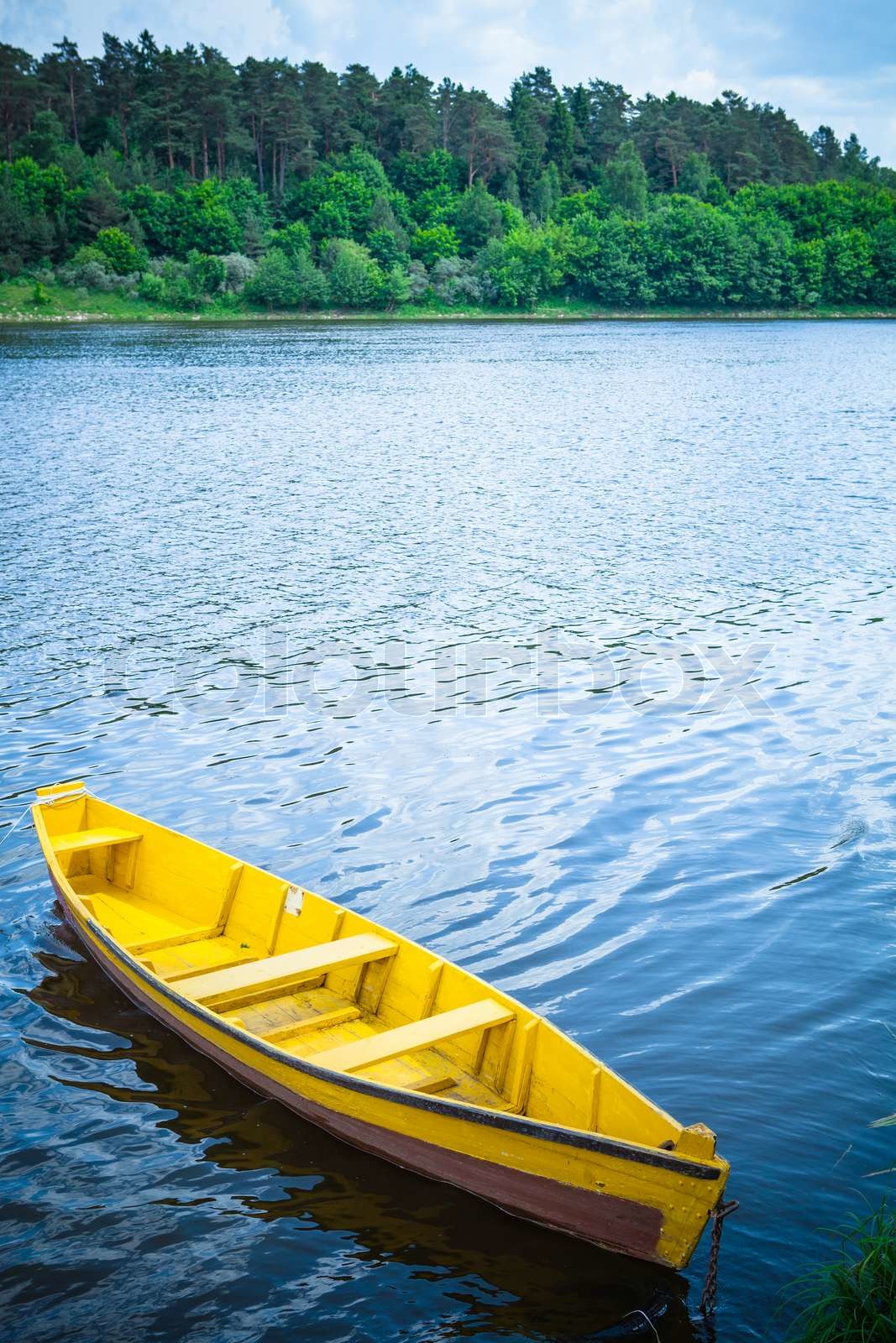 Boat in a river | Stock image | Colourbox