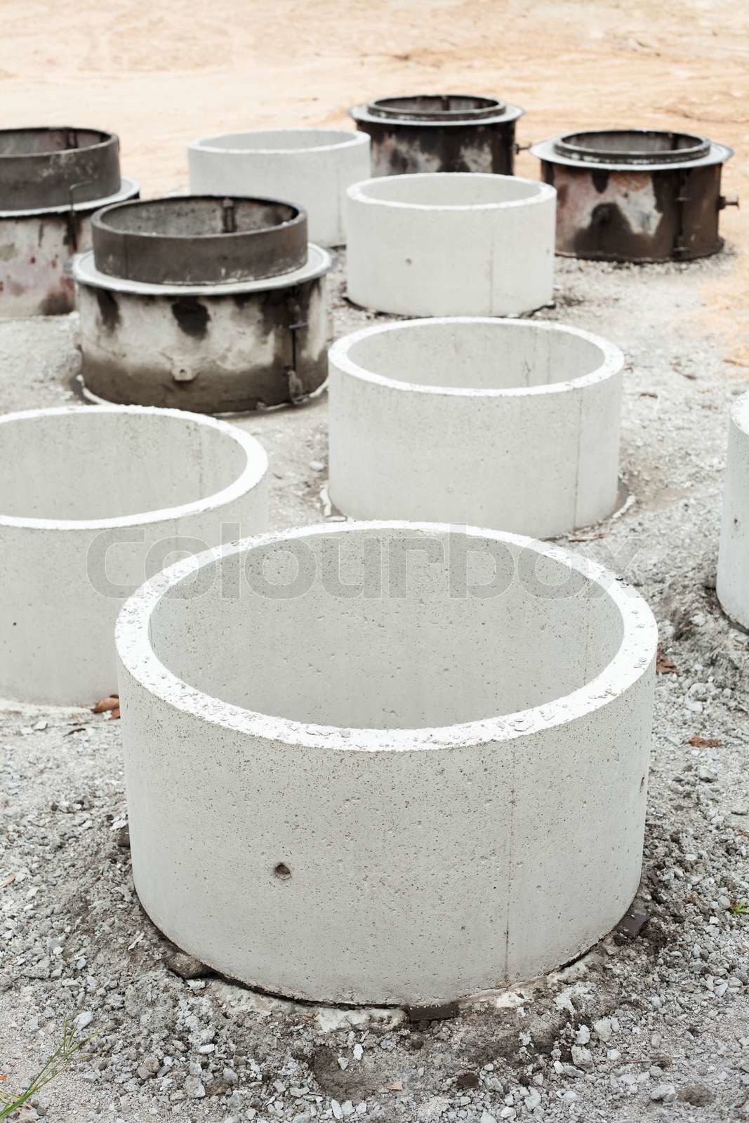 Concrete tubes | Stock image | Colourbox