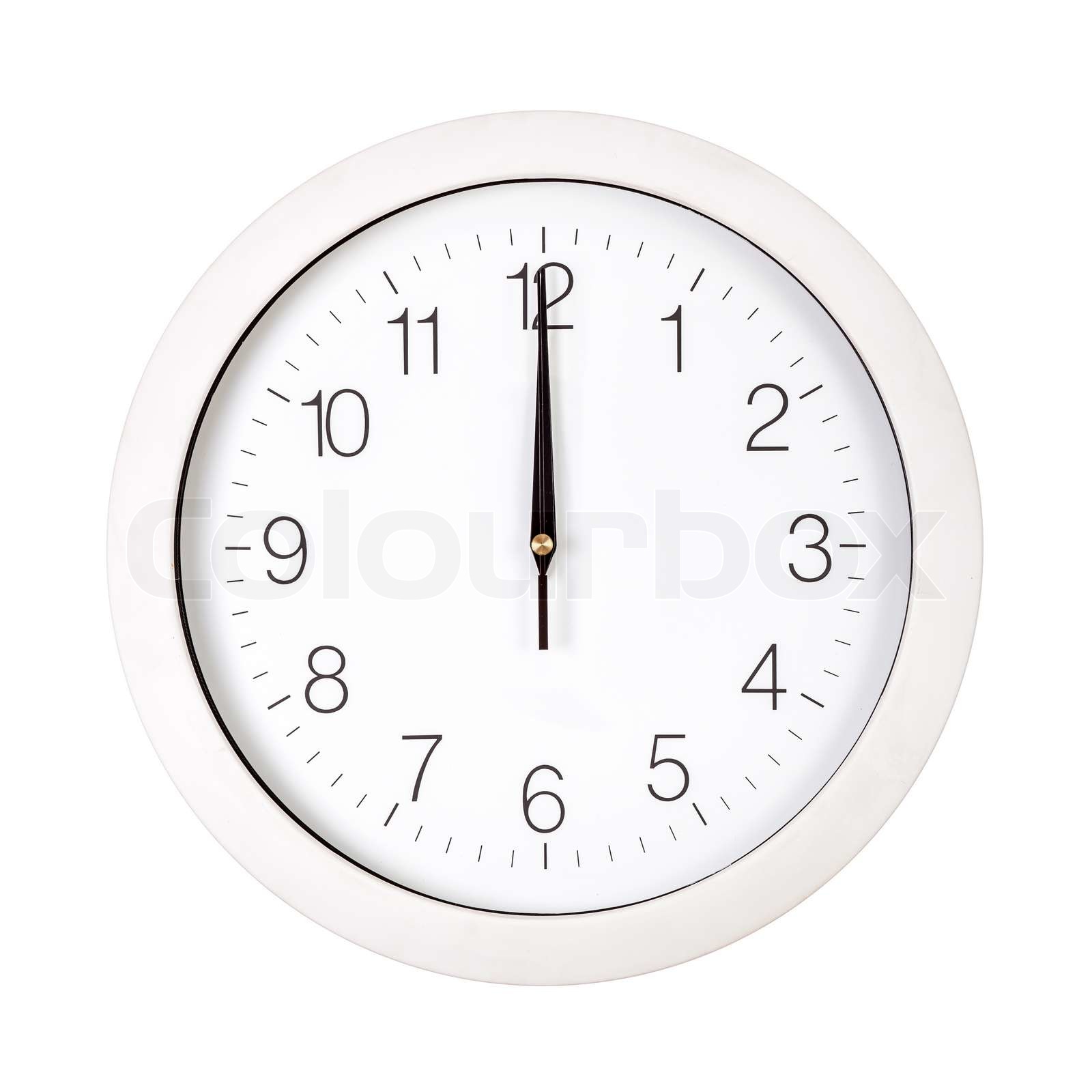 Clock face showing twelve o'clock | Stock image | Colourbox