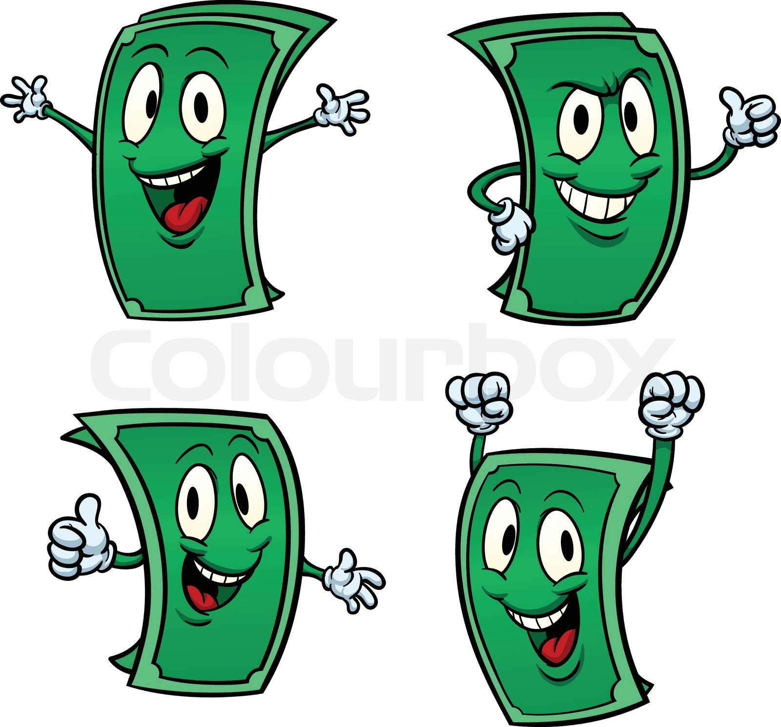 Cartoon money | Stock vector | Colourbox