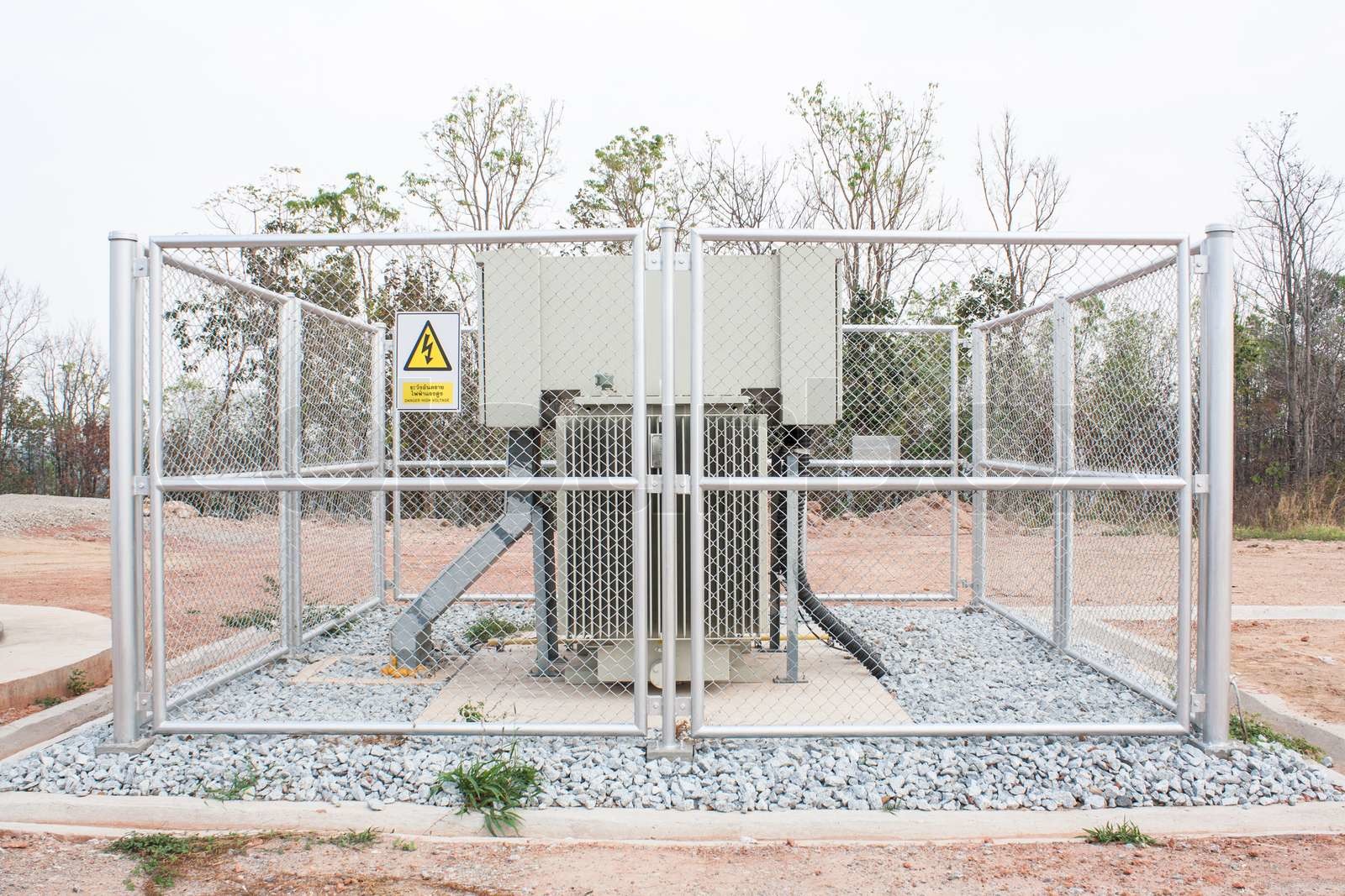 Electrical power transformer | Stock image | Colourbox