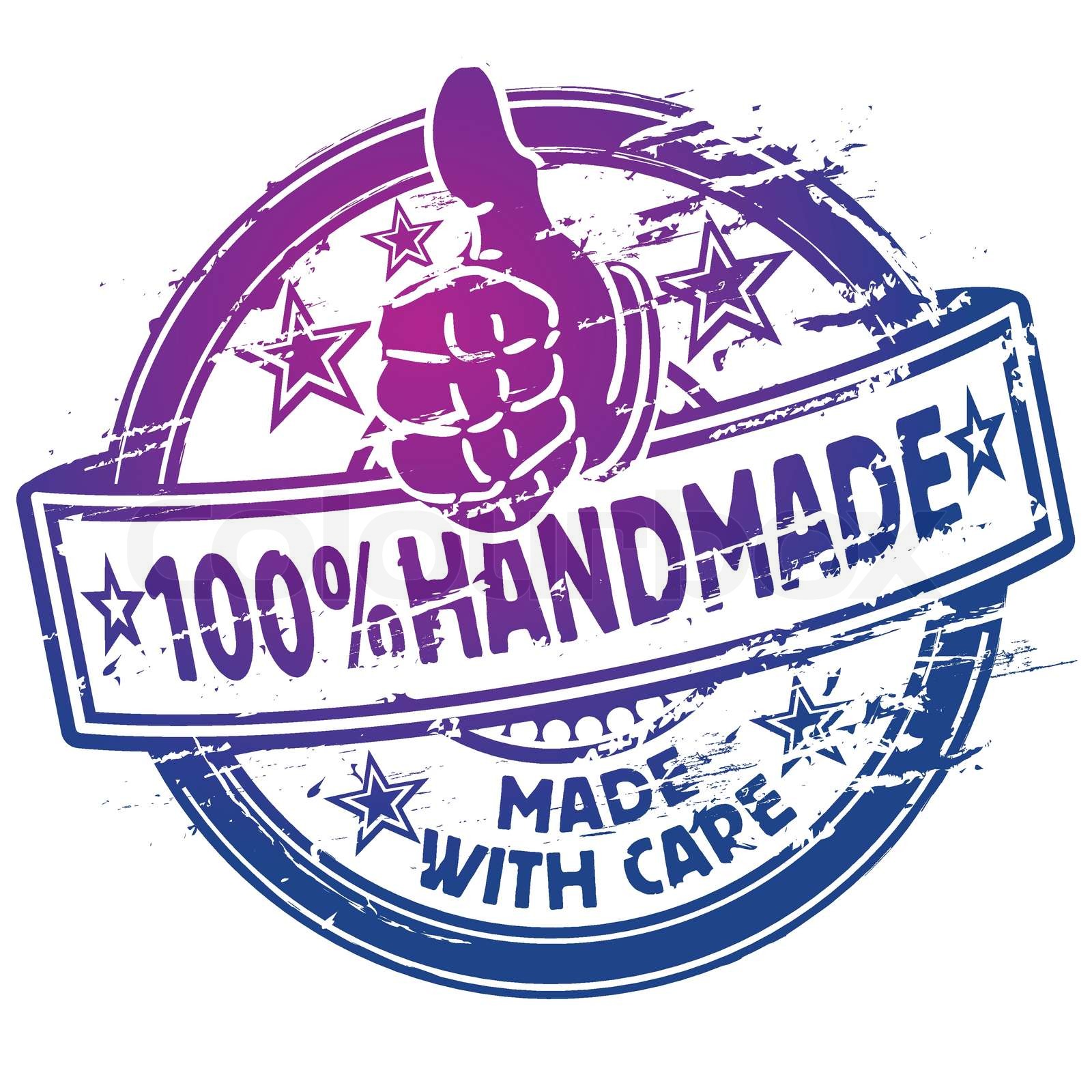Stempel 100% handmade | Stock-Vektor | Colourbox
