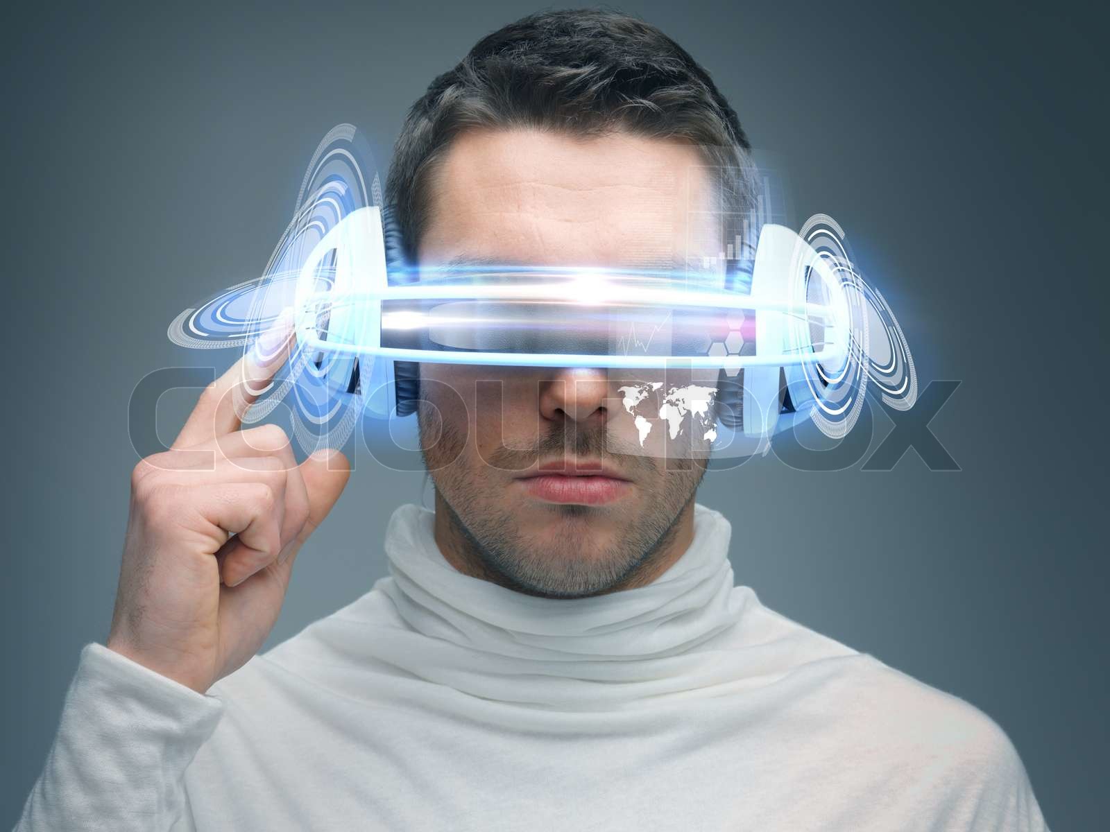 Mann mit Brille digital | Stock Bild | Colourbox