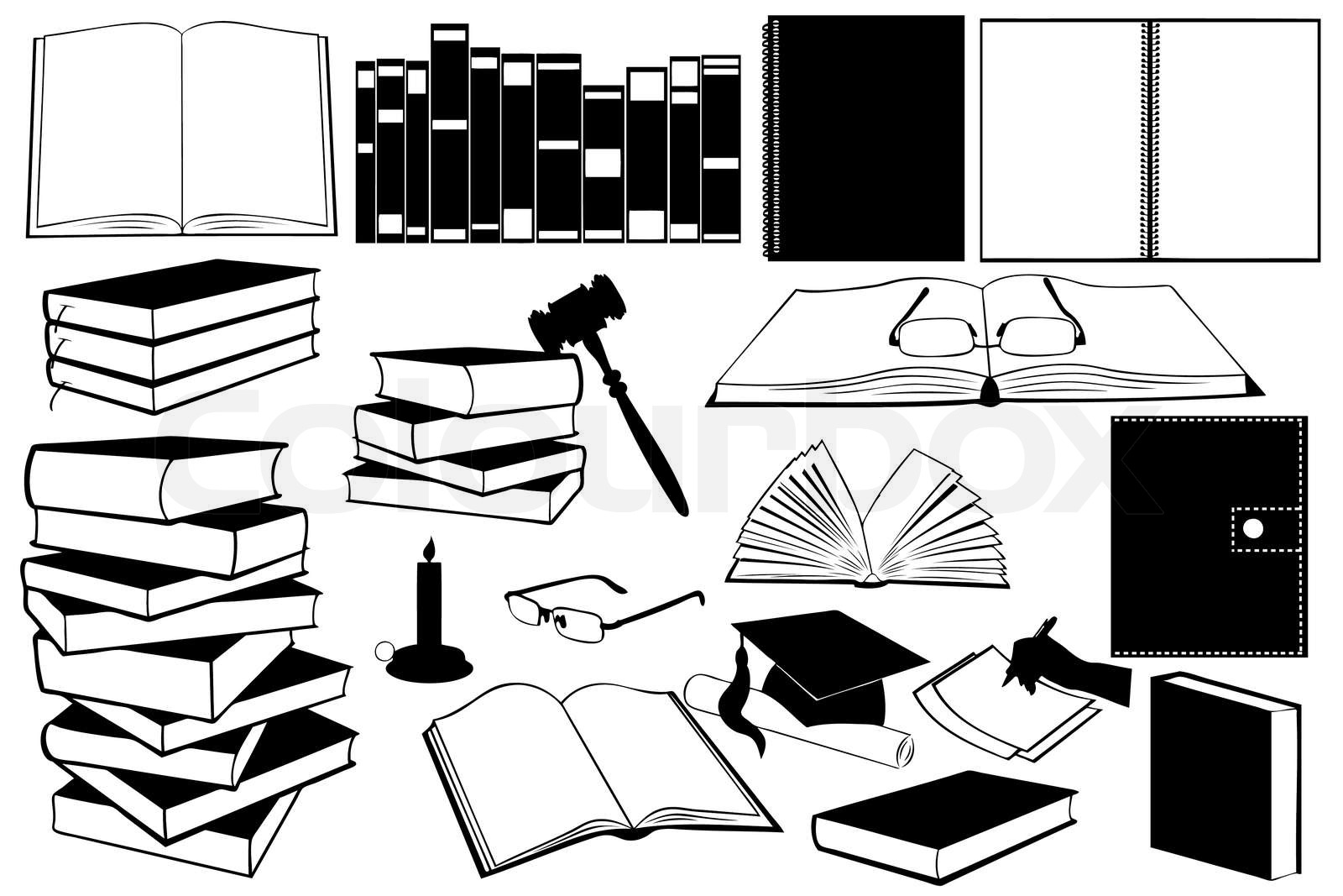 Study Books | Stock vector | Colourbox