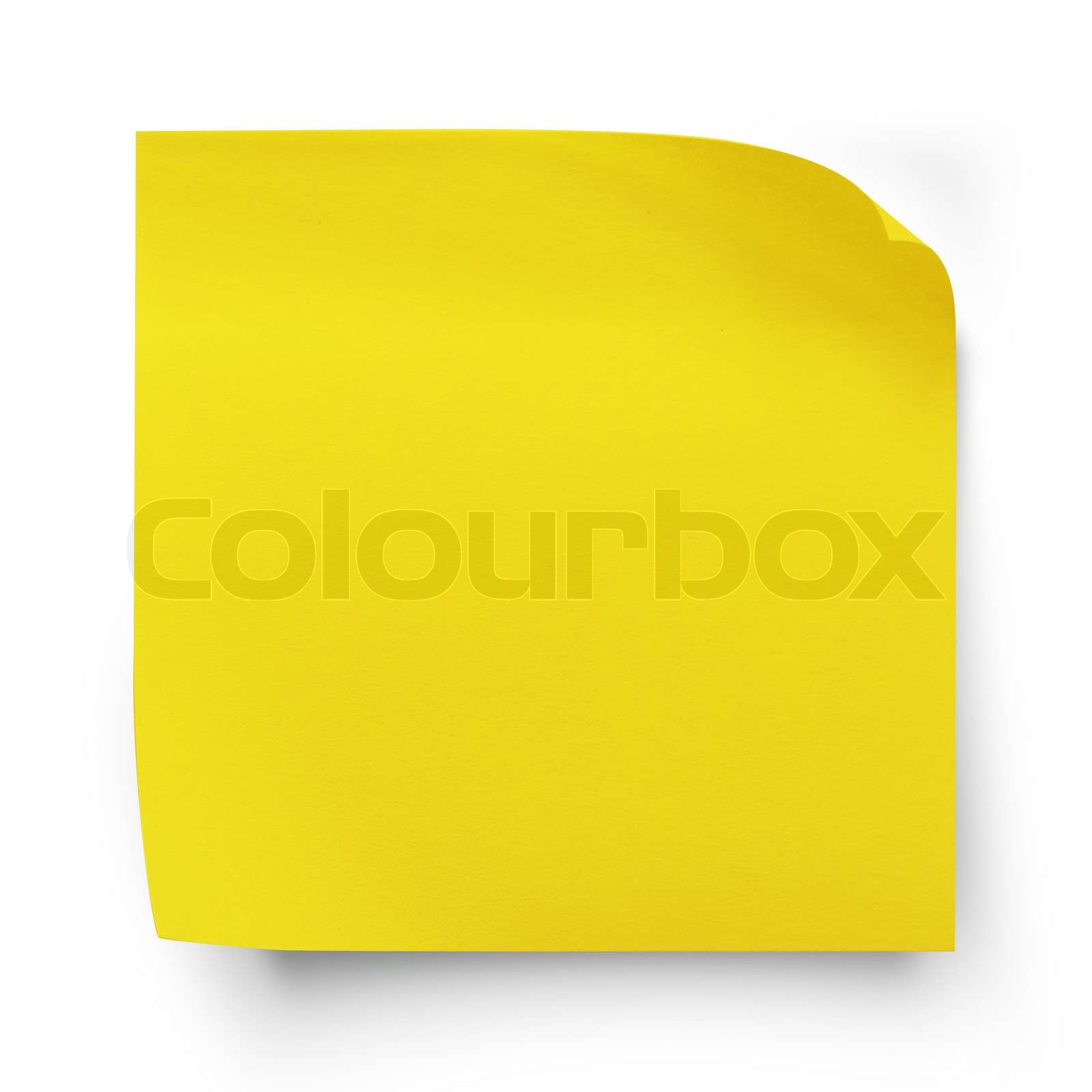 Yellow sticker paper note | Stock image | Colourbox