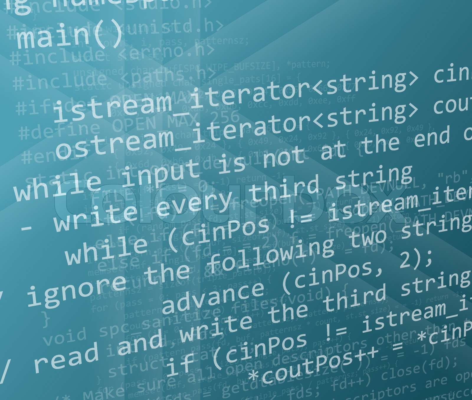 C code | Stock vector | Colourbox