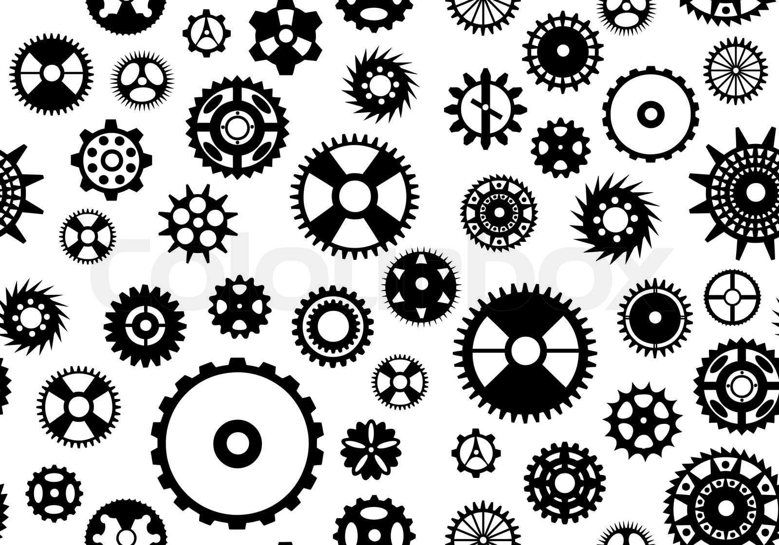 Seamless Gear Background | Stock vector | Colourbox