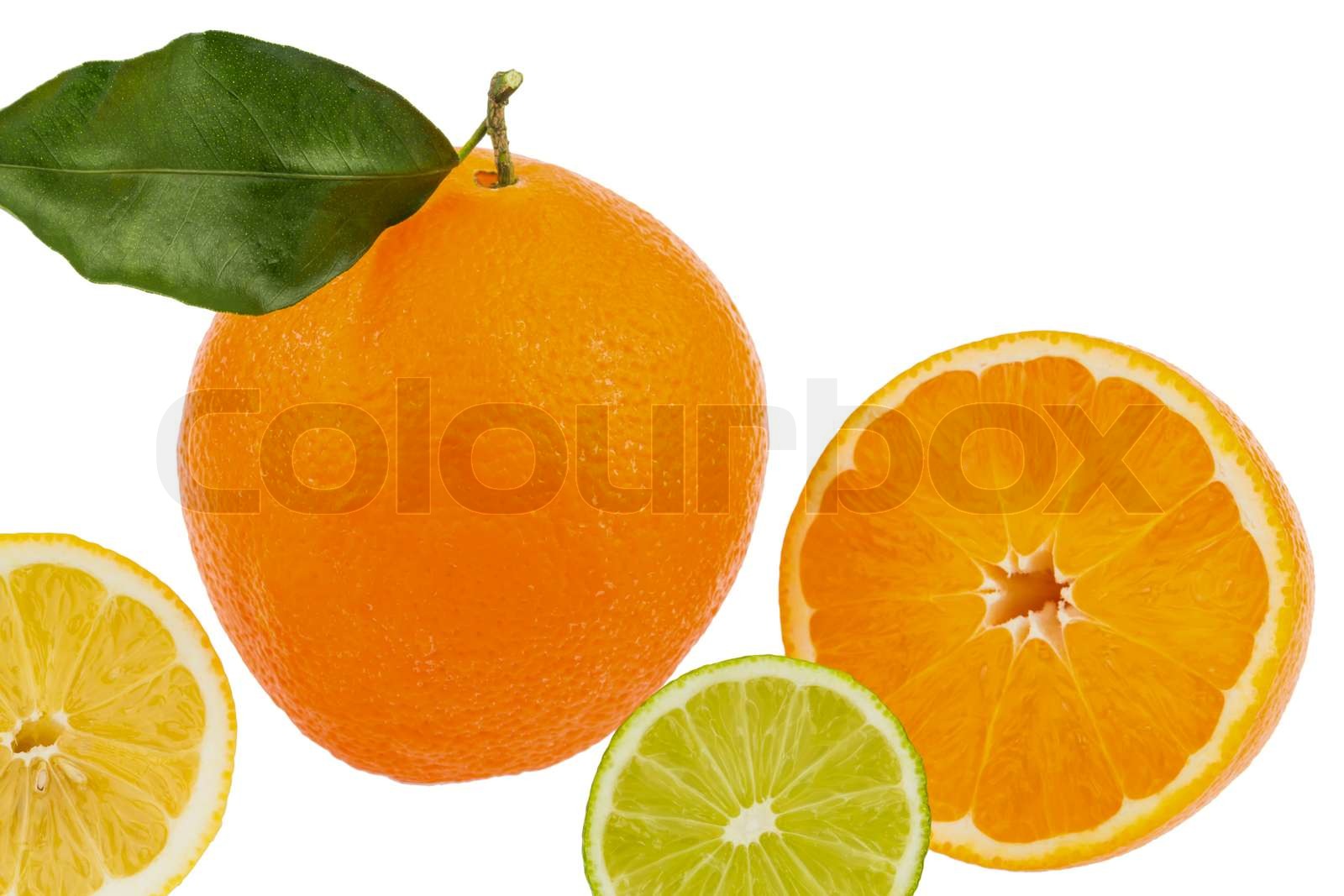 reflection of an orange | Stock image | Colourbox