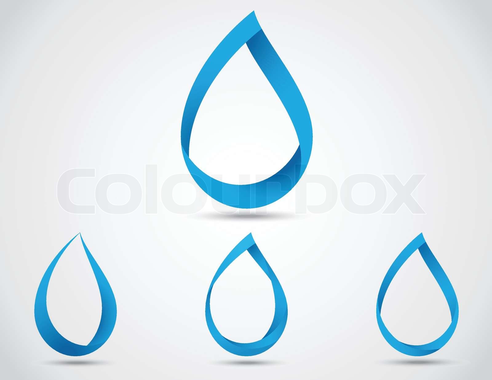 Set of Abstract blue water drop | Stock vector | Colourbox