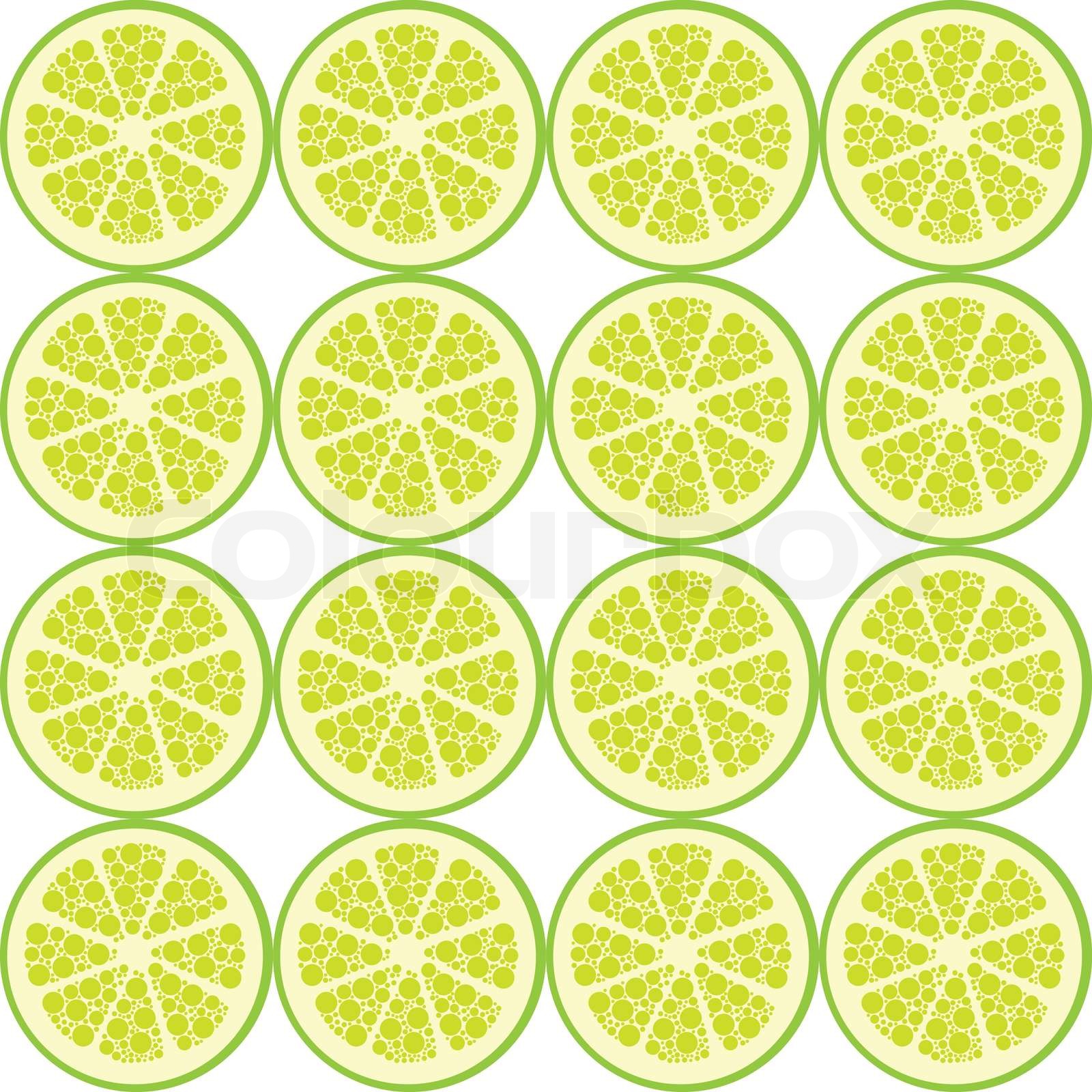 seamless lime pattern | Stock vector | Colourbox