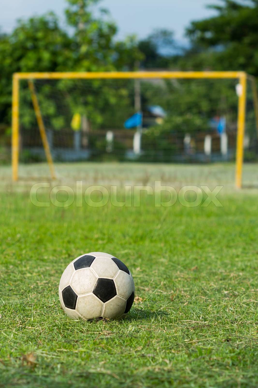 football socer and goal | Stock image | Colourbox