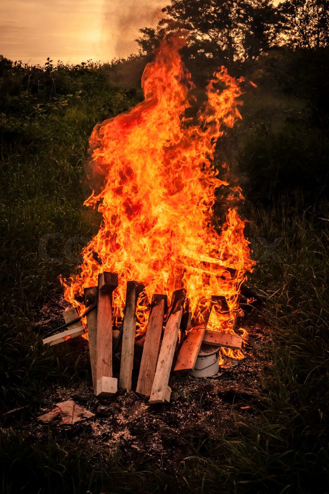Fire with big flames | Stock image | Colourbox