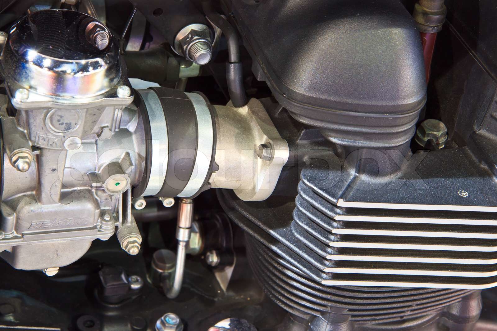 Motorcycle engine | Stock image | Colourbox
