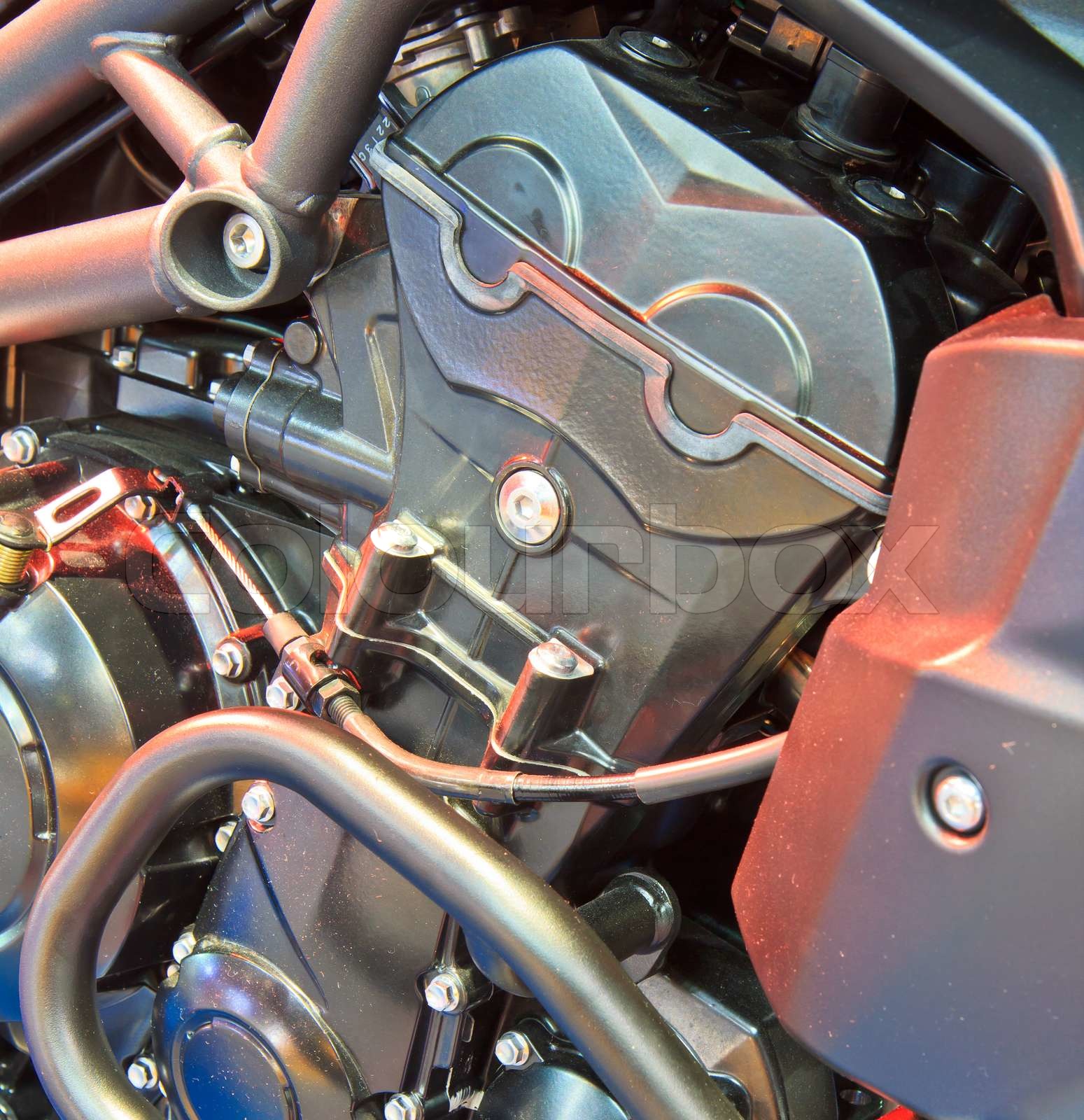 Motorrad- Motor | Stock Bild | Colourbox