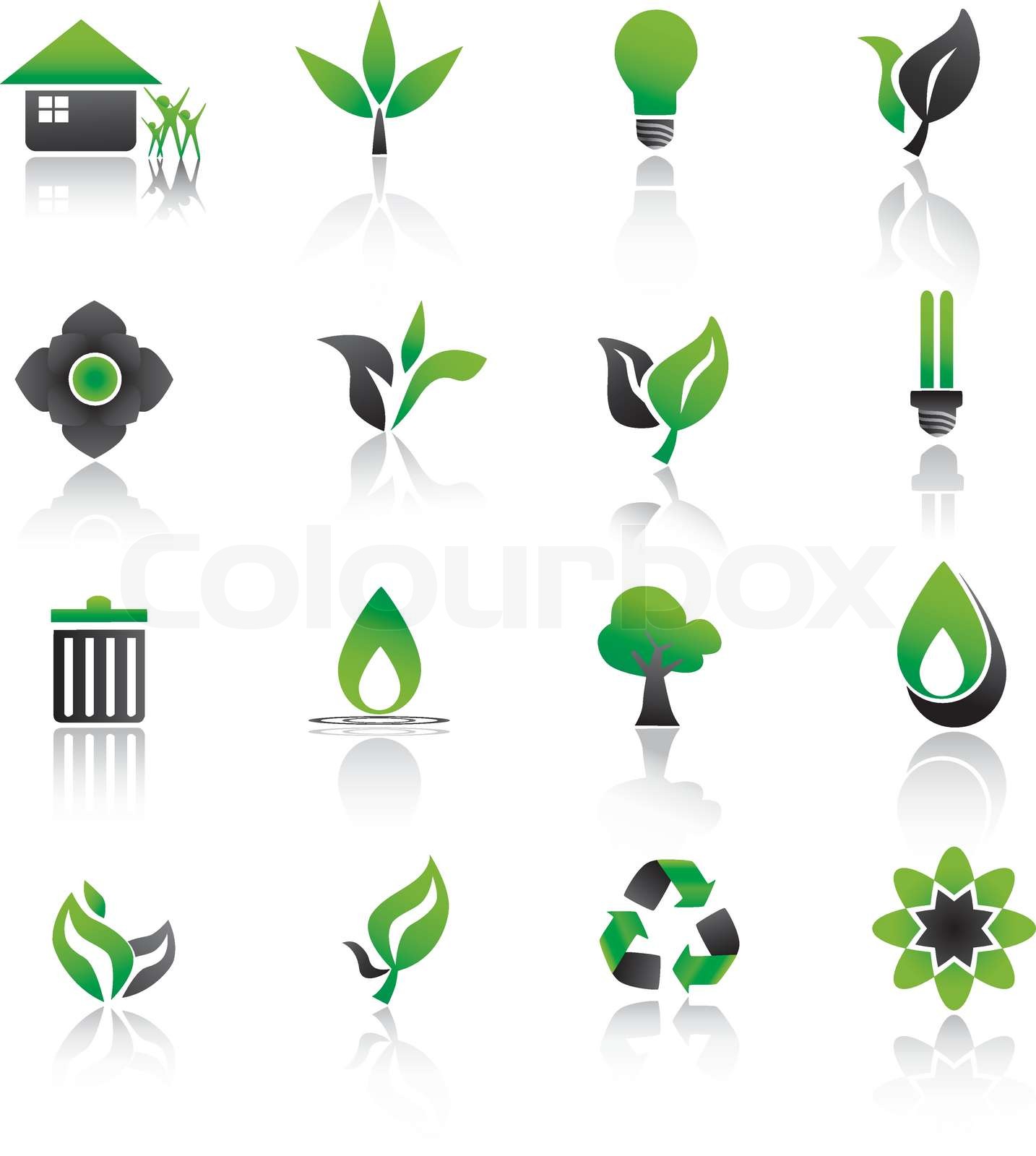 Set of environmental green icons | Stock vector | Colourbox