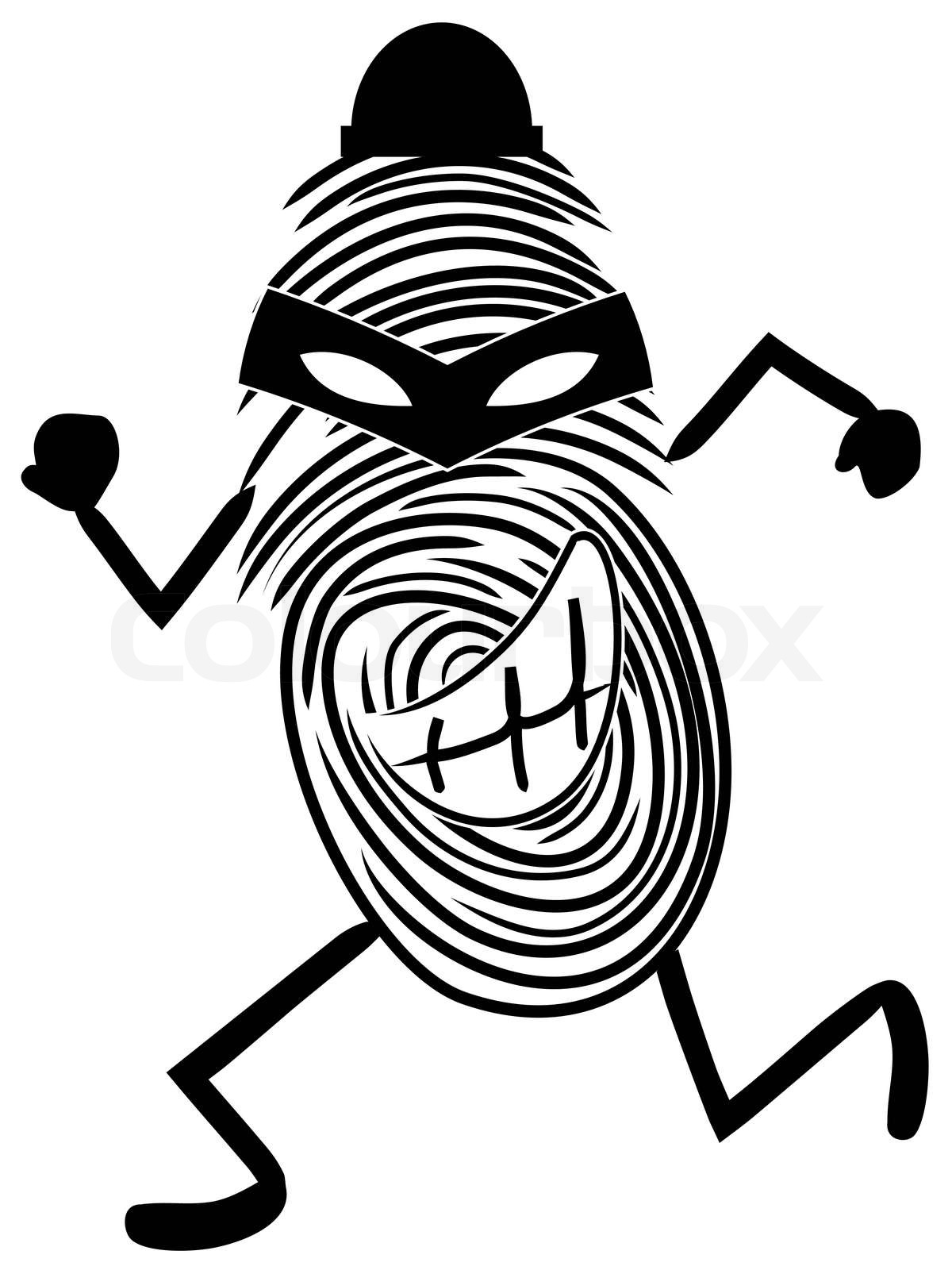 fingerprint thief | Stock vector | Colourbox