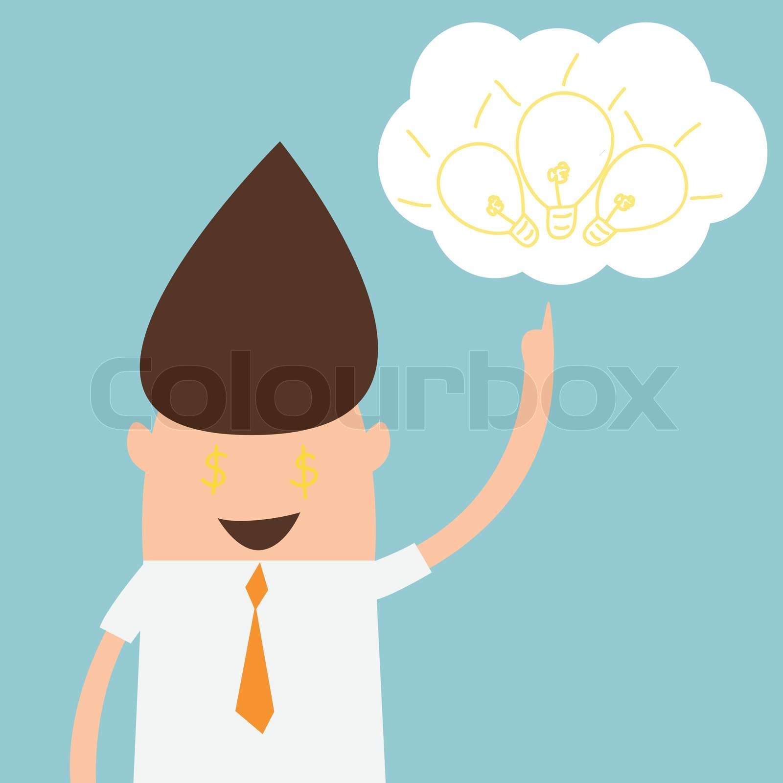Businessman get the idea | Stock vector | Colourbox