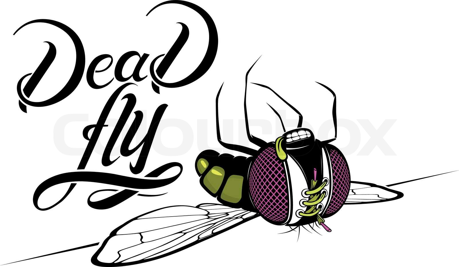 Funny cartoon dead fly | Stock vector | Colourbox