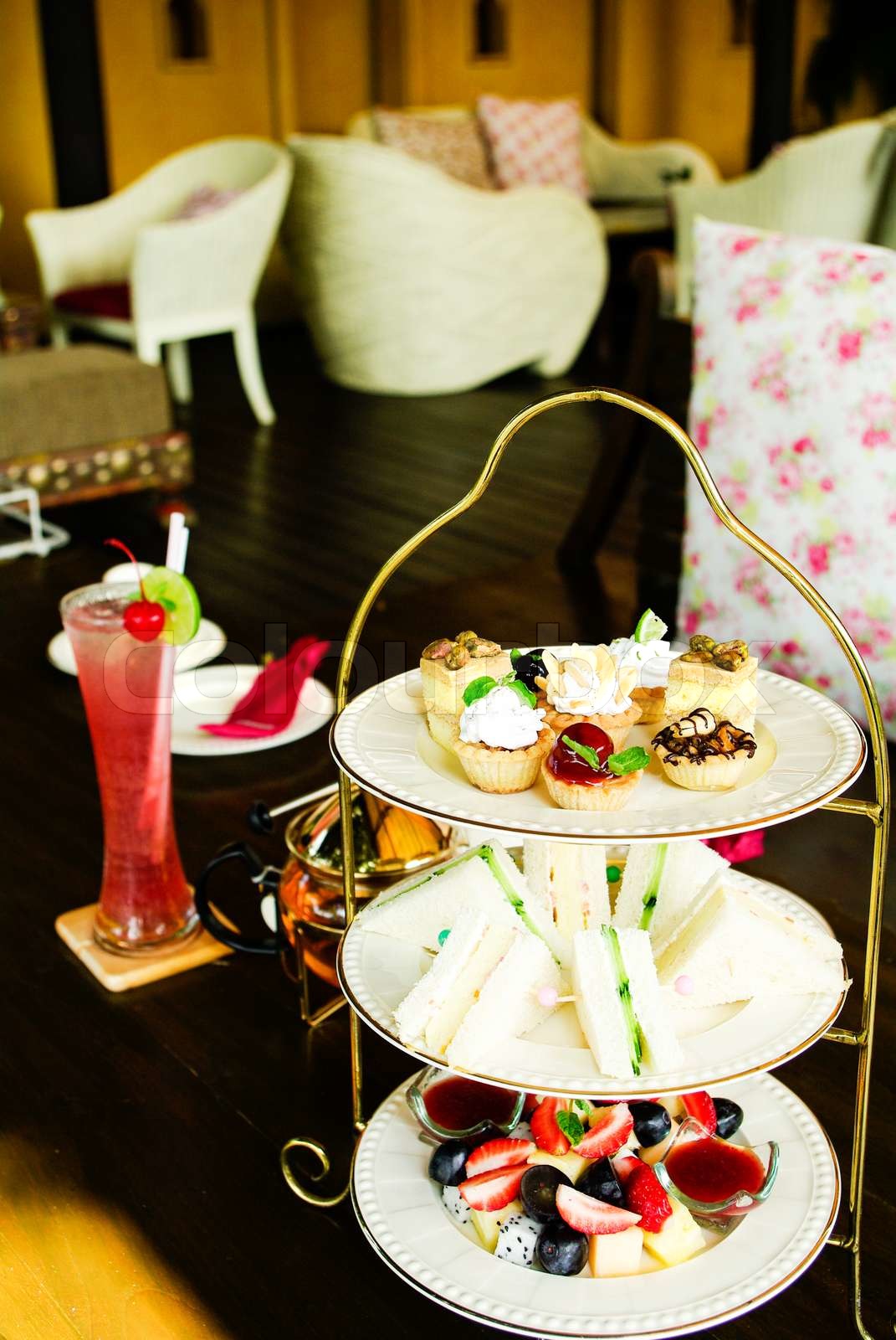 Afternoon british high tea | Stock image | Colourbox