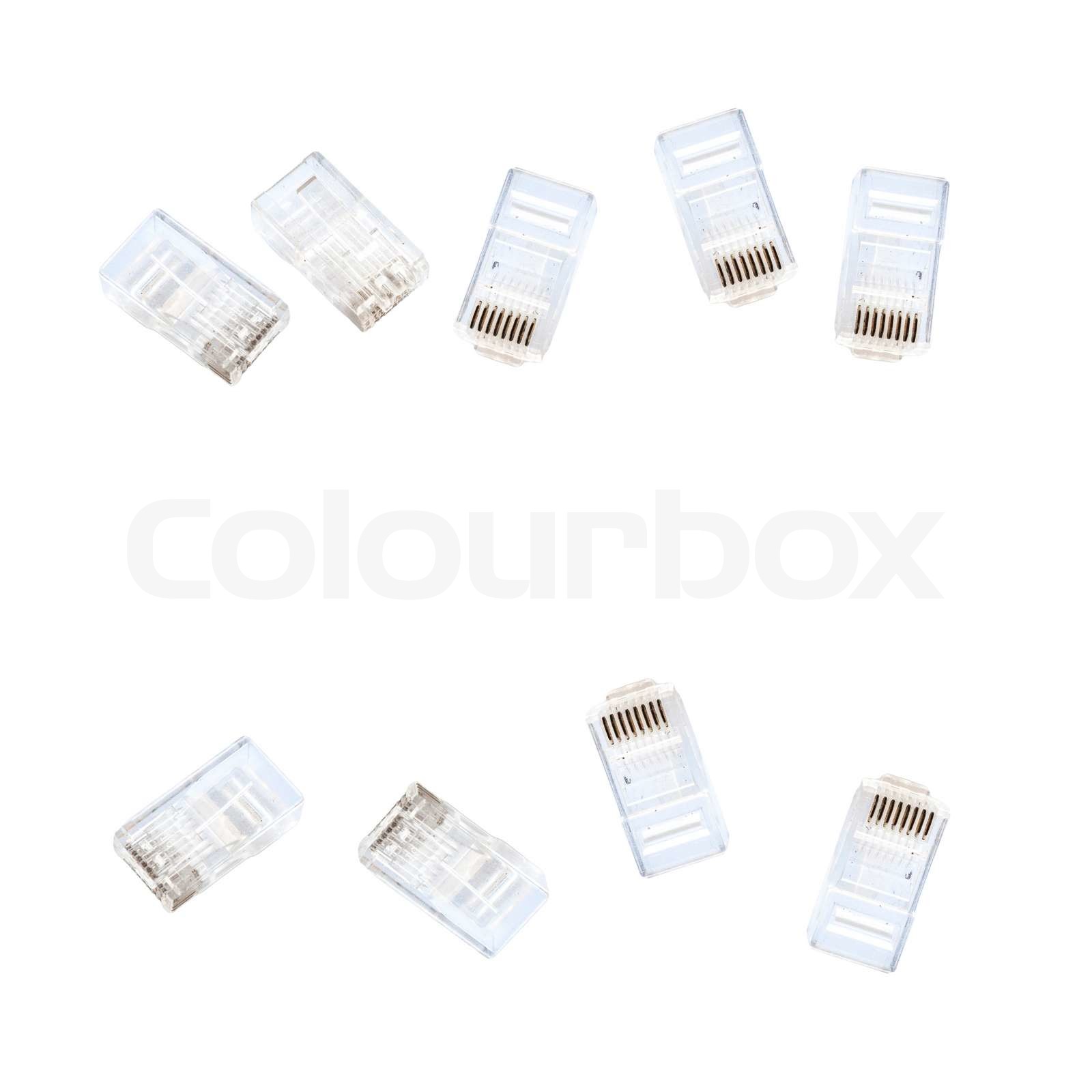 Lan head Rj 45 connector | Stock image | Colourbox