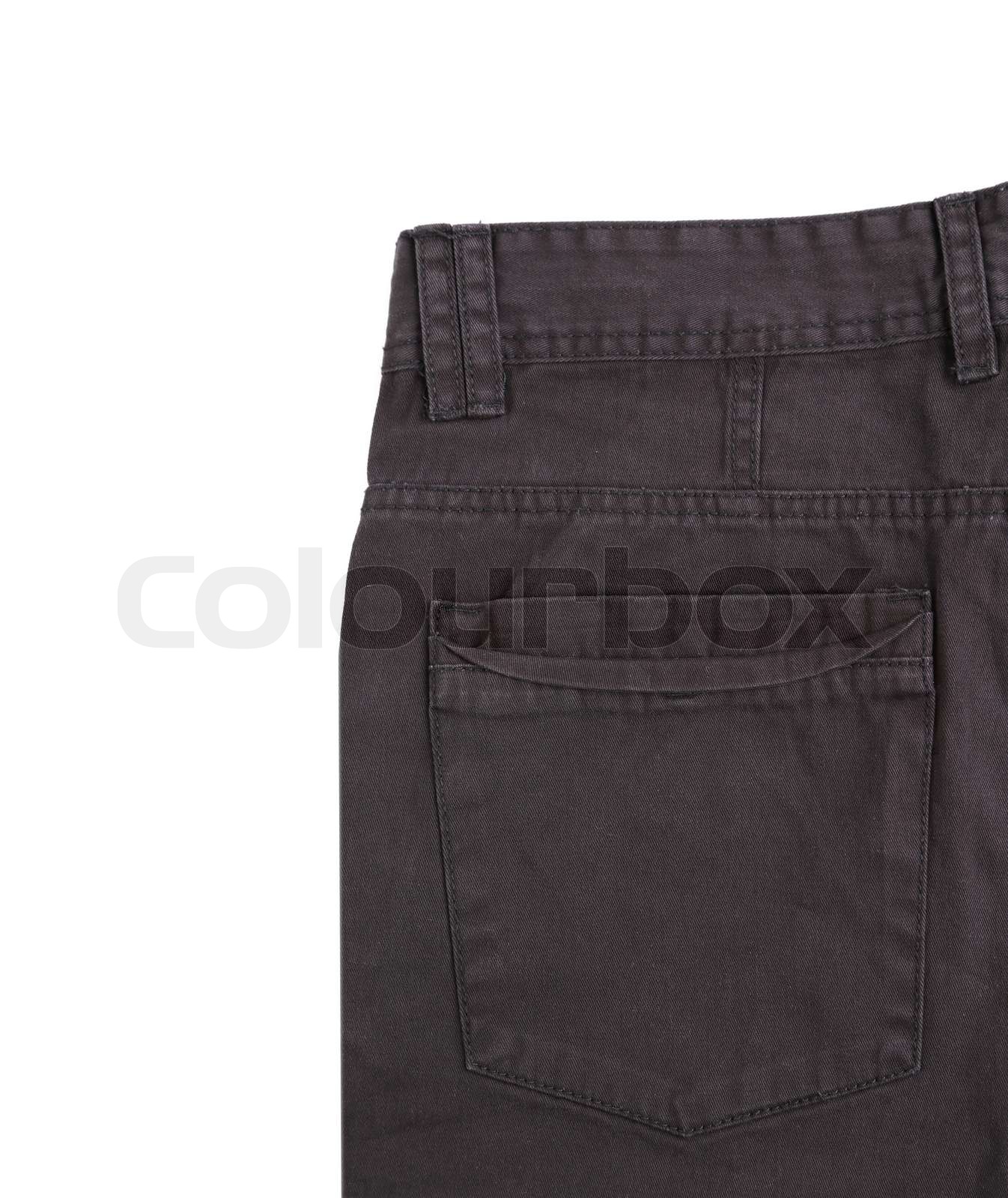 black jeans back pocket isolated | Stock image | Colourbox