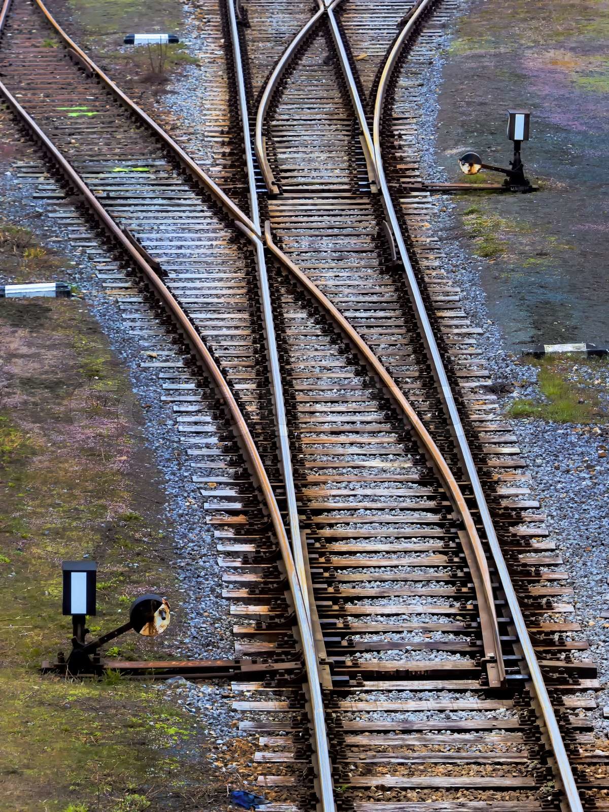 a railroad switch | Stock image | Colourbox