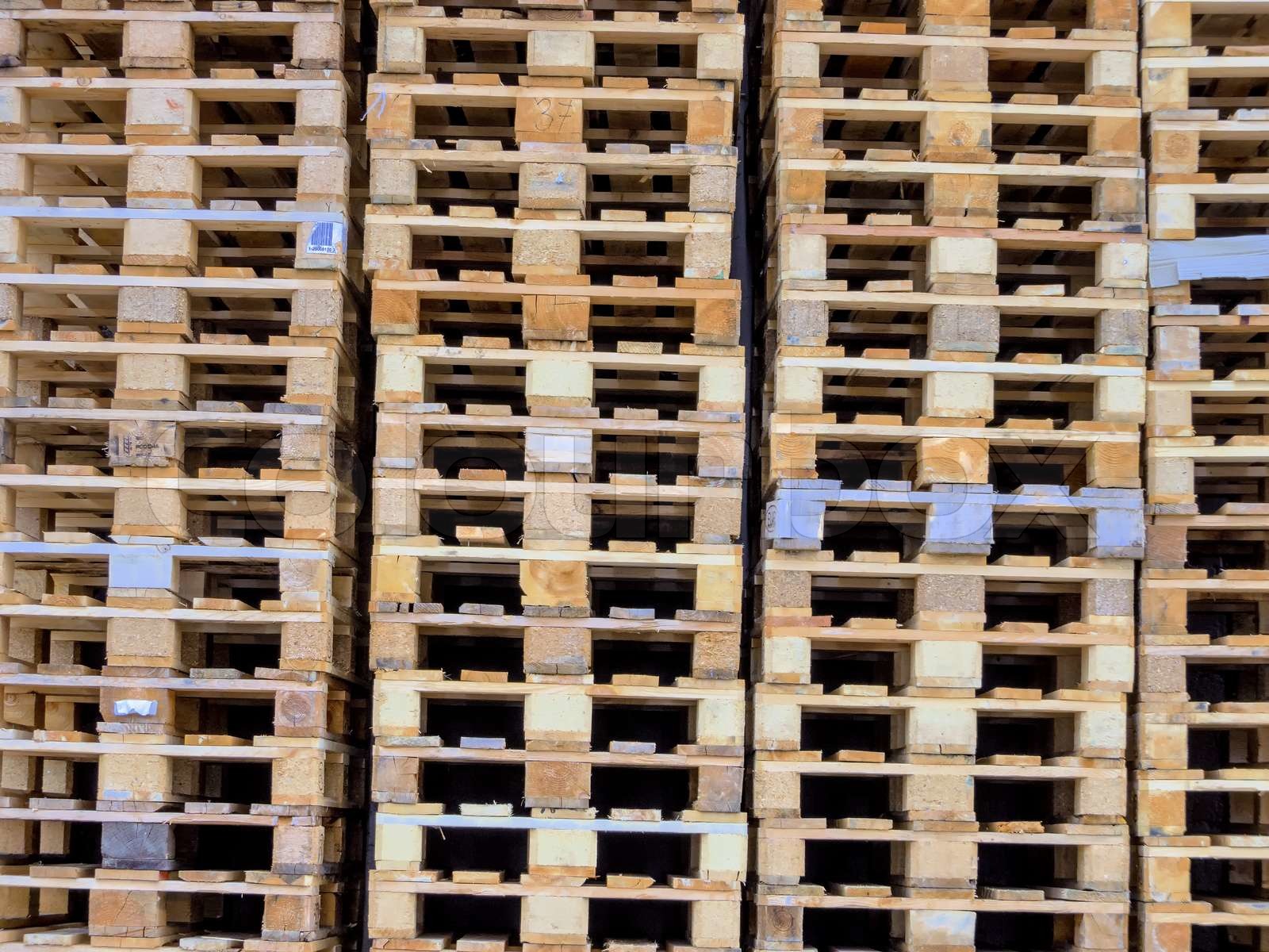 stacked pallets | Stock image | Colourbox