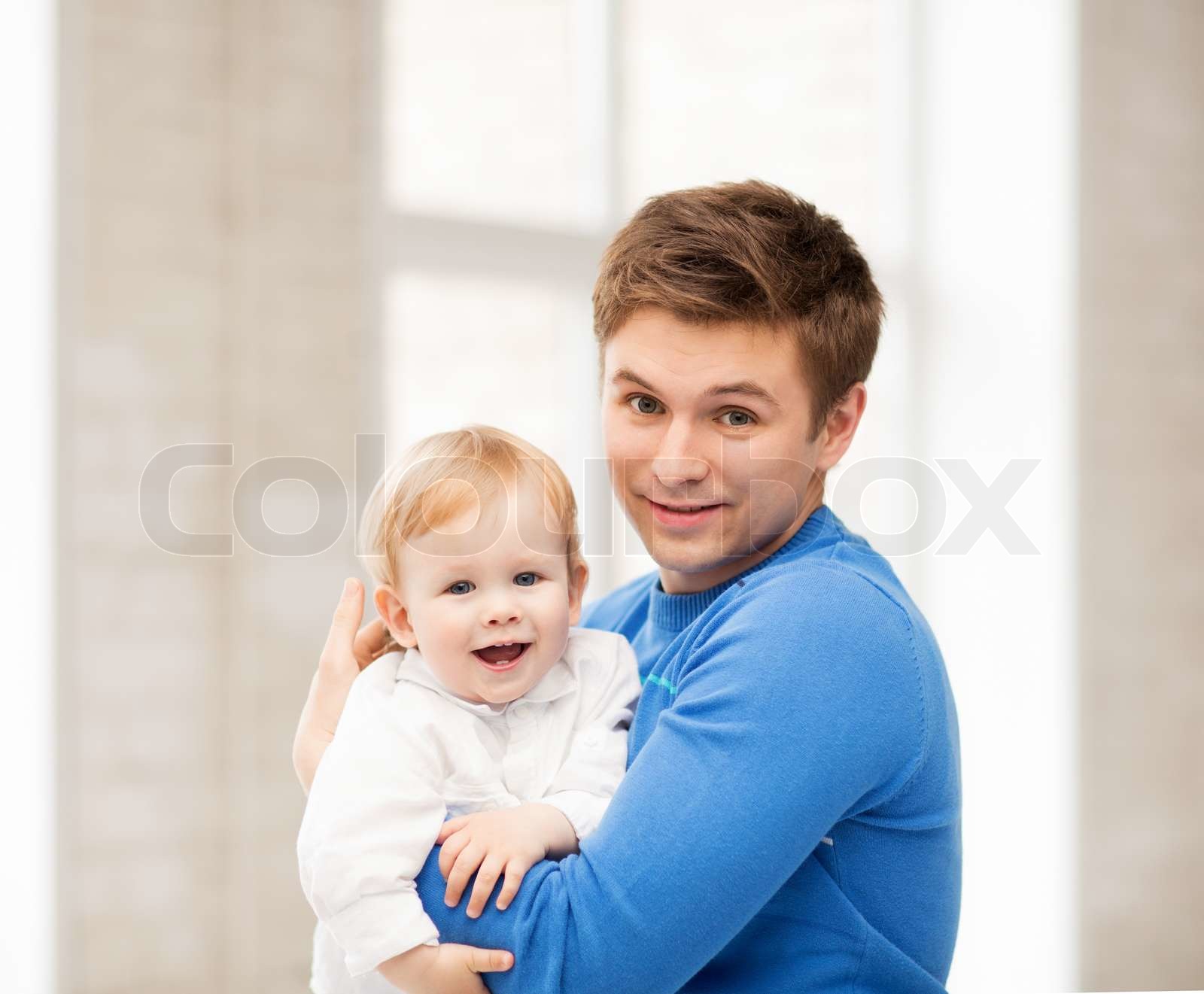 happy father with adorable baby | Stock image | Colourbox