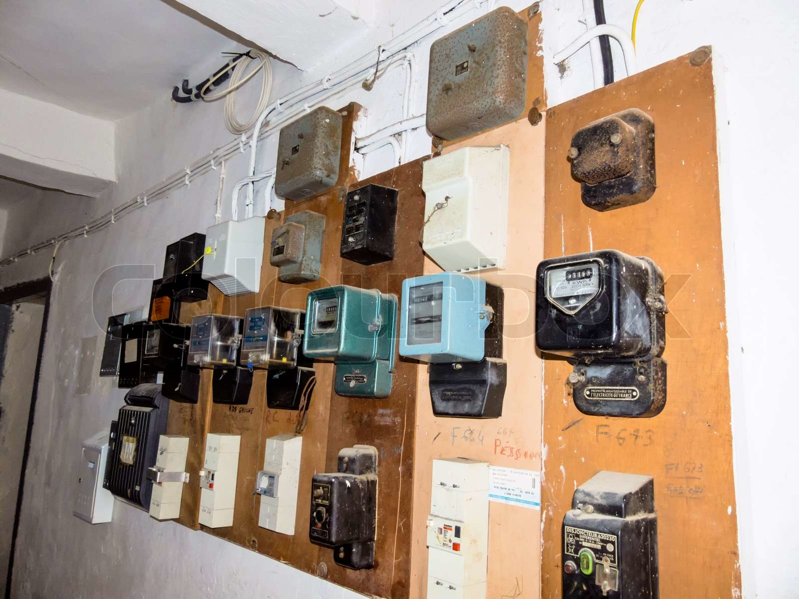 old electricity meter | Stock image | Colourbox