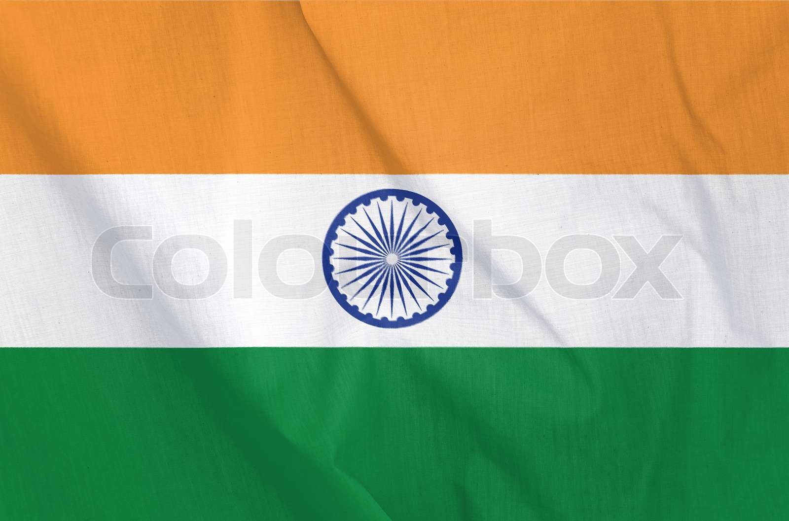 Fabric Flag of India | Stock image | Colourbox