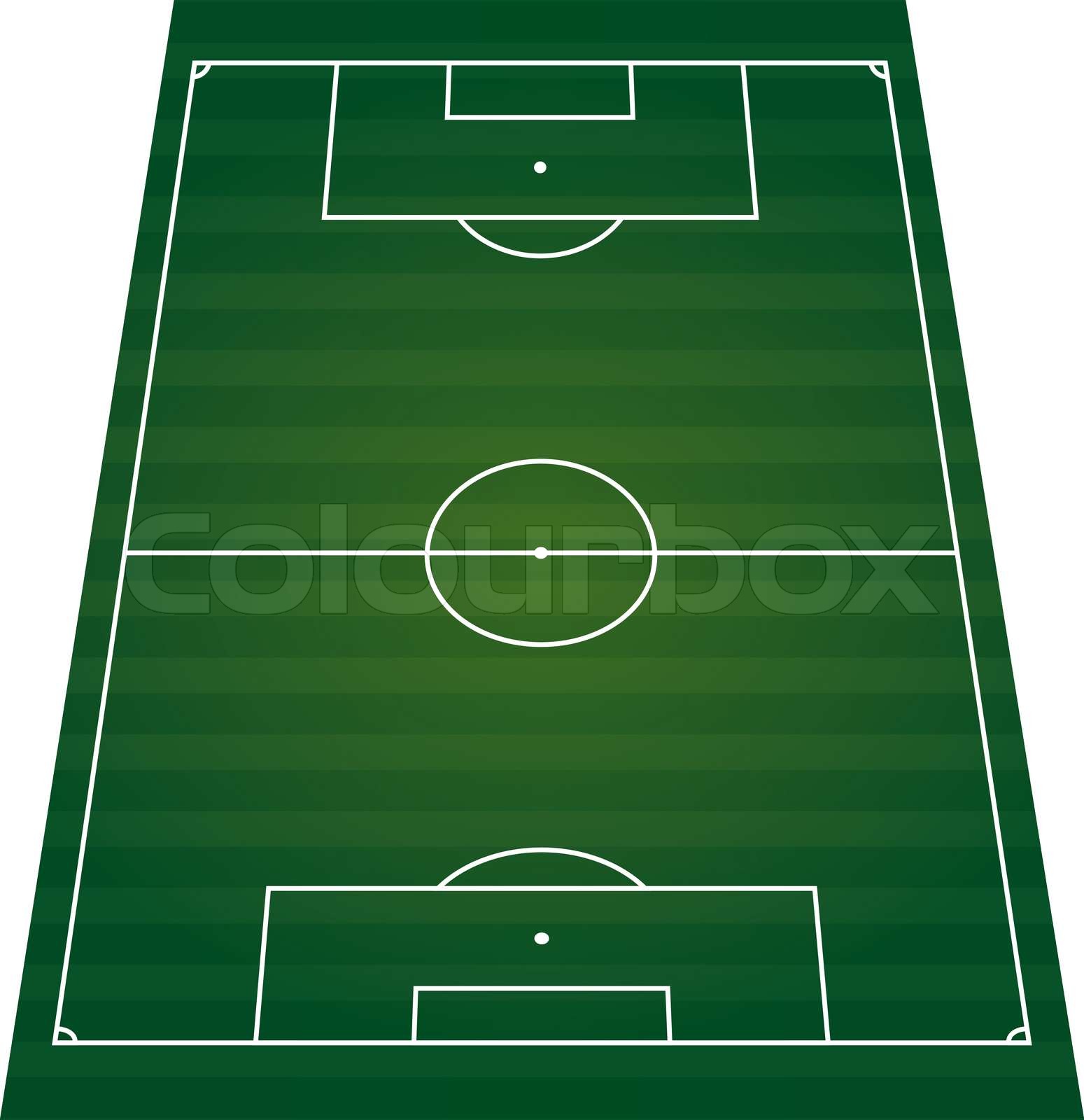vector football field perspactive isolated | Stock vector | Colourbox