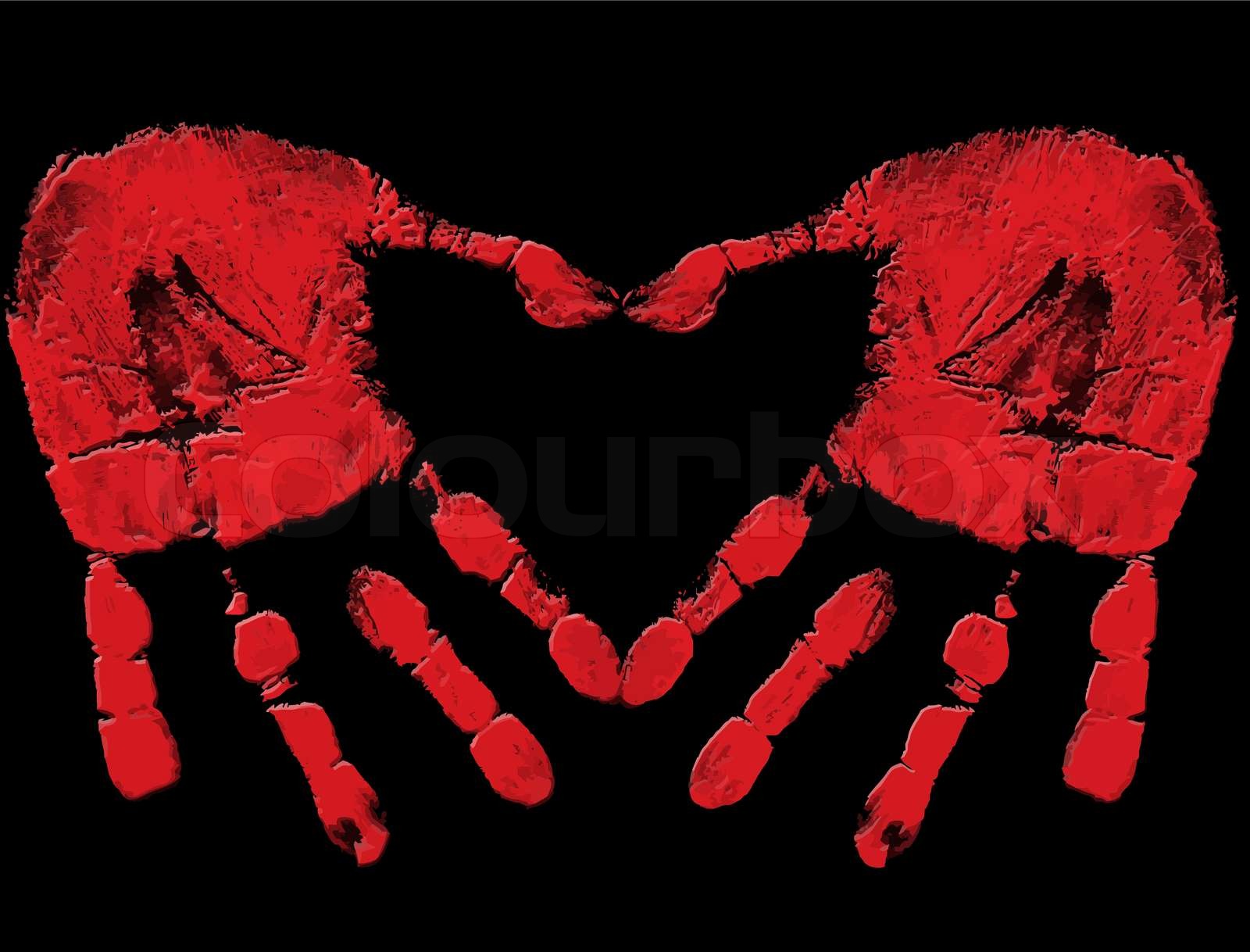 Bloody palms print | Stock vector | Colourbox