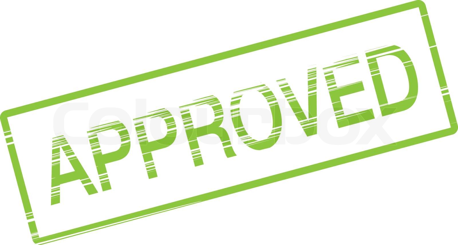 genehmigt Stempel grün | Stock-Vektor | Colourbox