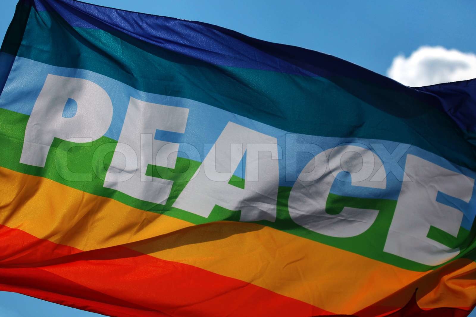 The rainbow peace flag | Stock image | Colourbox