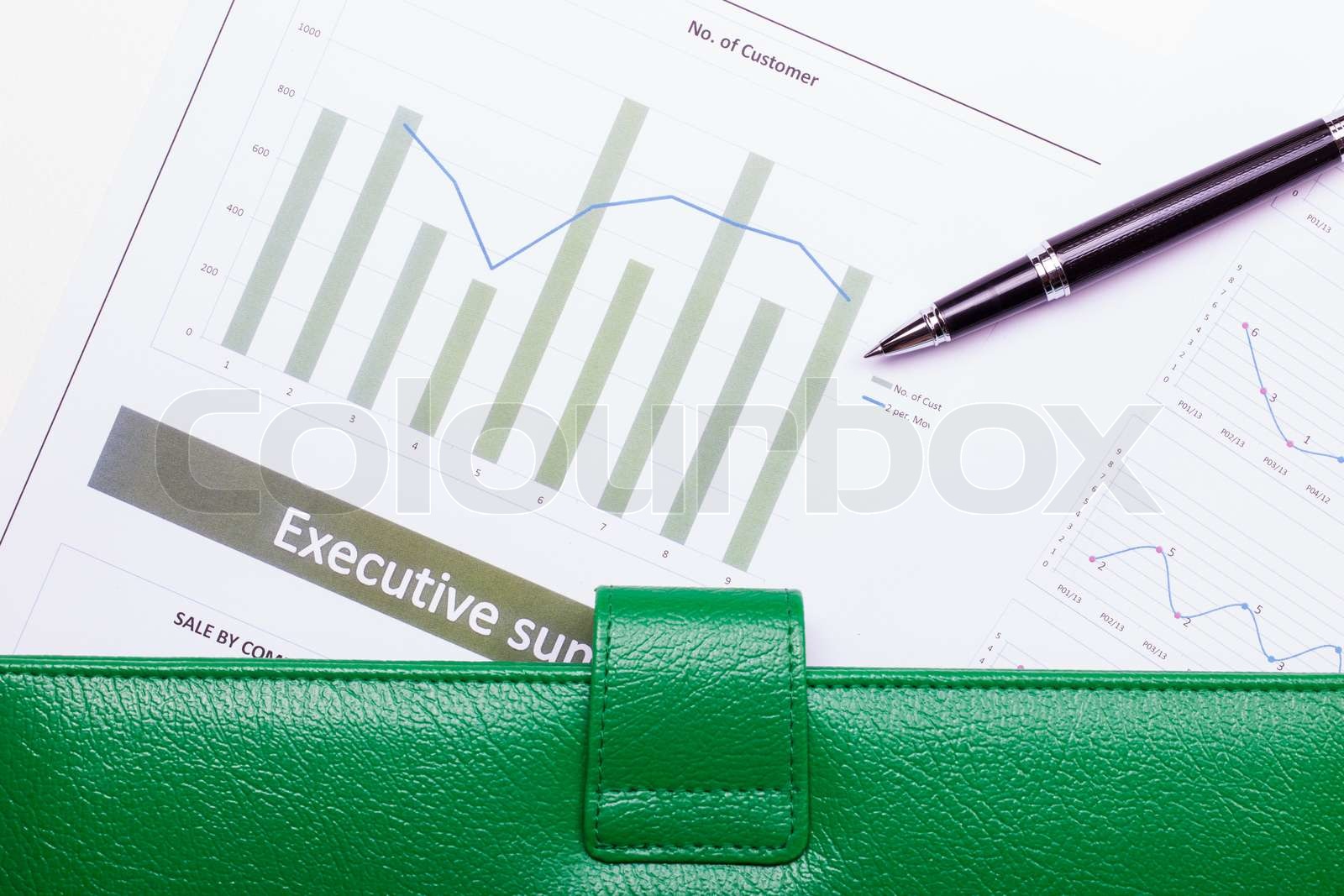 Green paperwork | Stock image | Colourbox