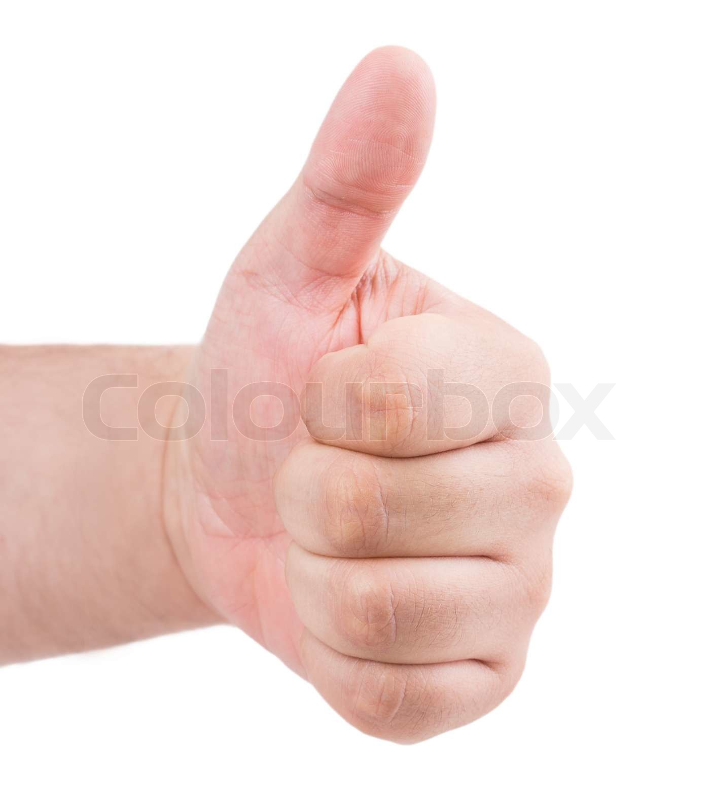 Daumen hoch Hand des Mannes | Stock Bild | Colourbox