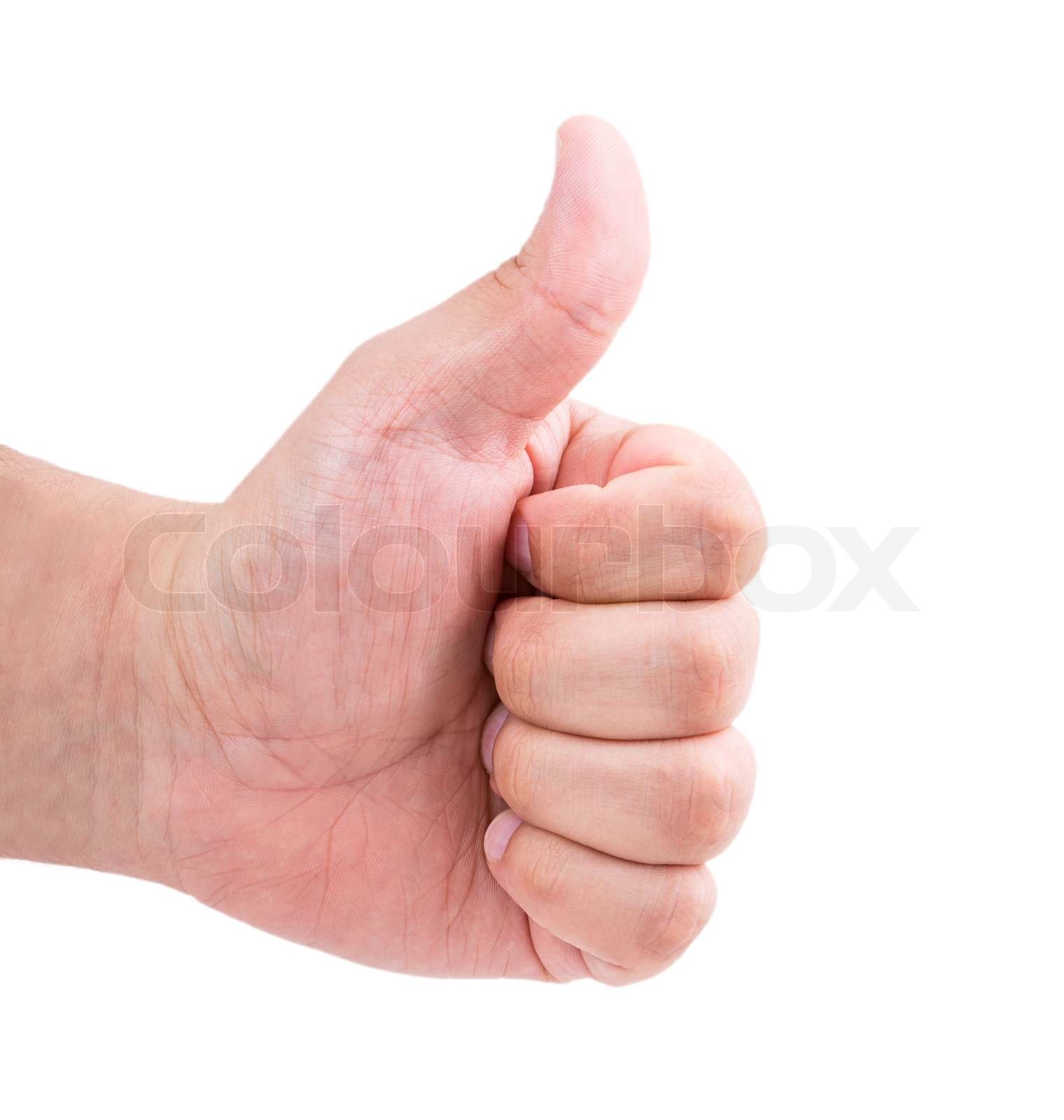 thumbs up man's hand | Stock image | Colourbox