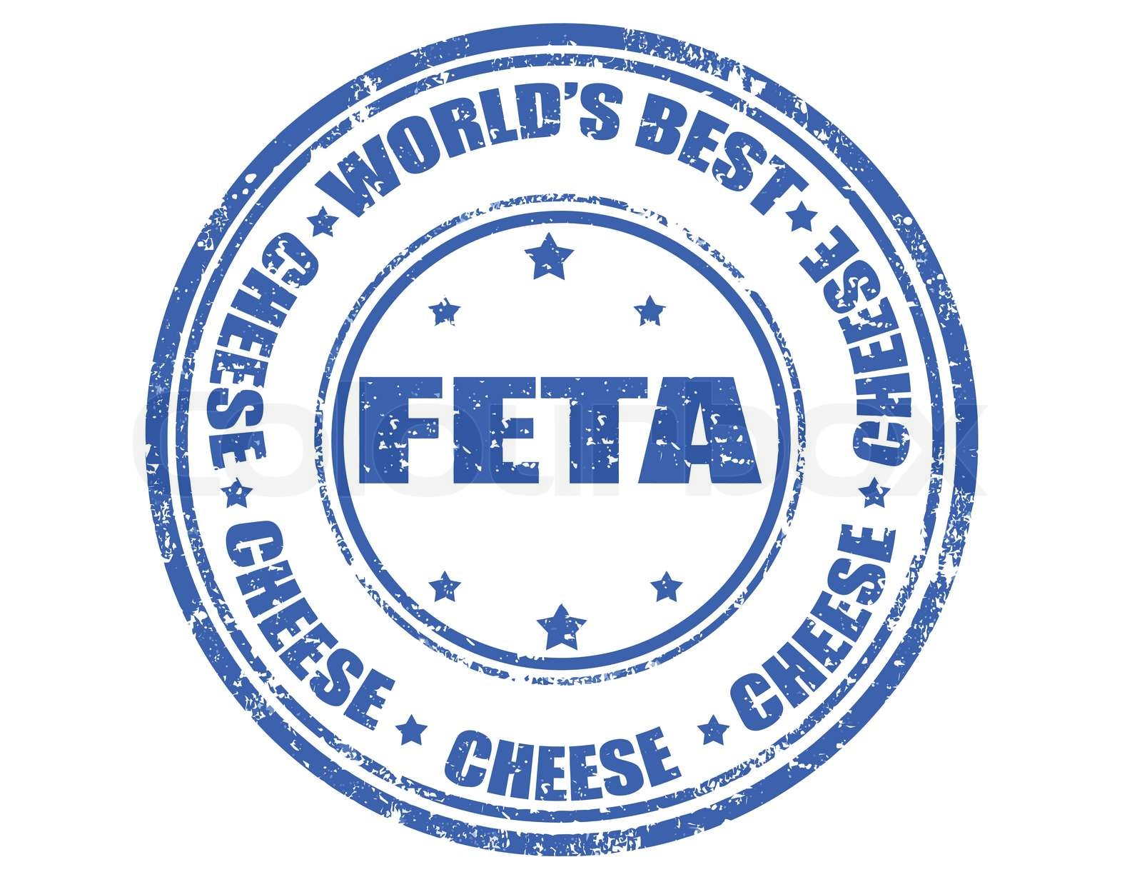 Feta cheese-stamp | Stock vector | Colourbox
