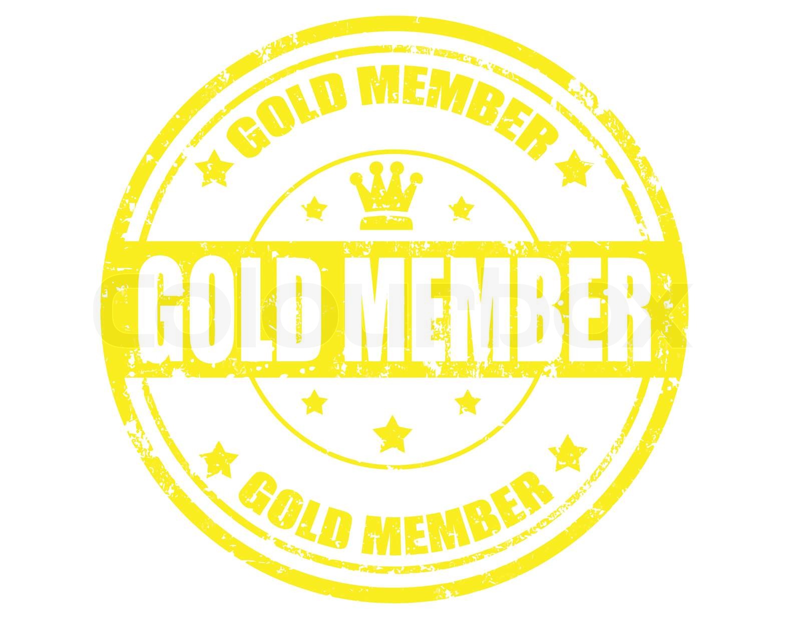 Gold member-stamp | Stock vector | Colourbox