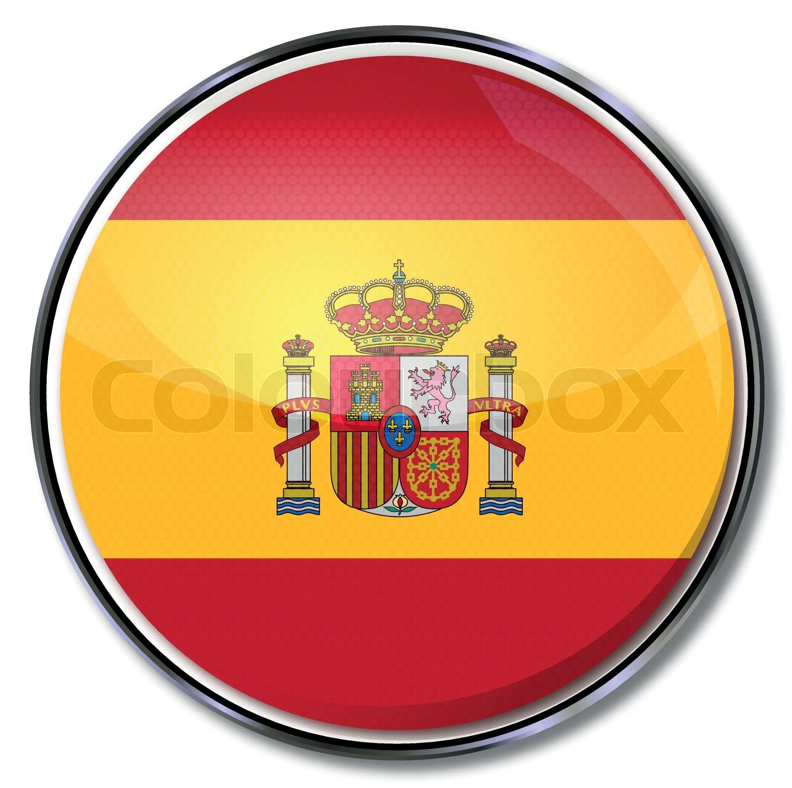 Button- Spain | Stock vector | Colourbox