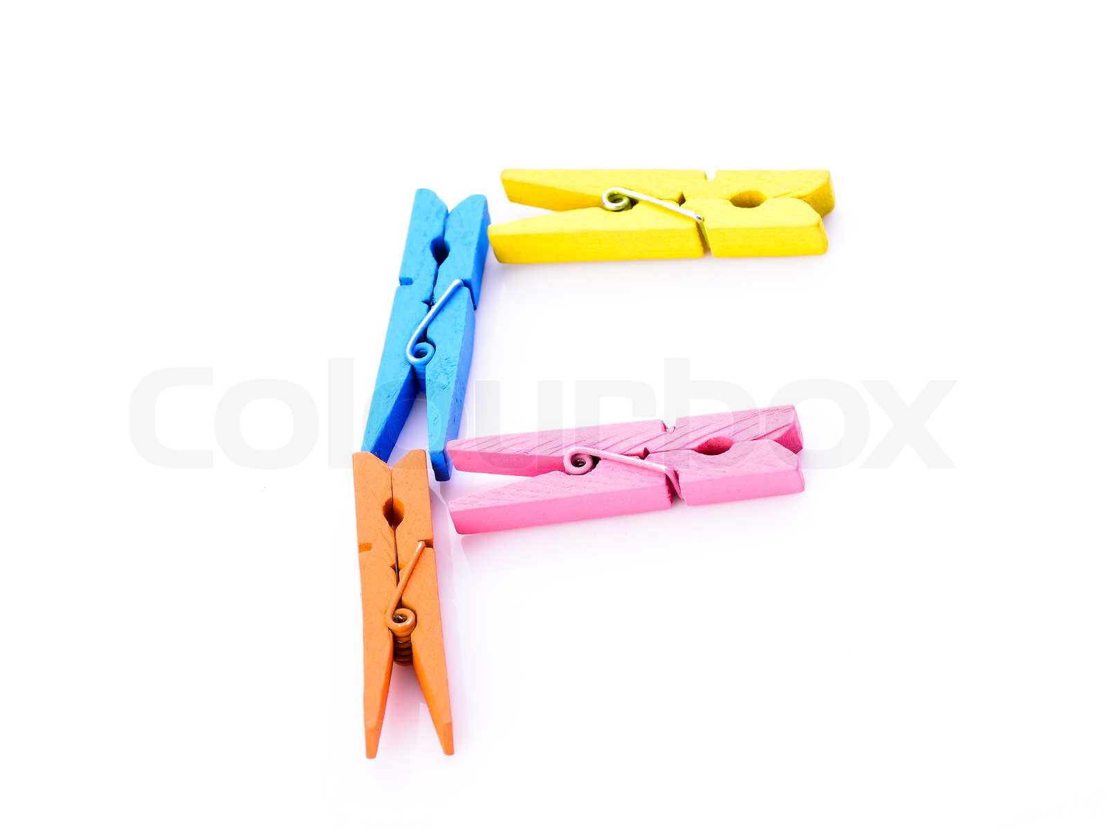 Cloth pins in ABC alphabet shape | Stock image | Colourbox