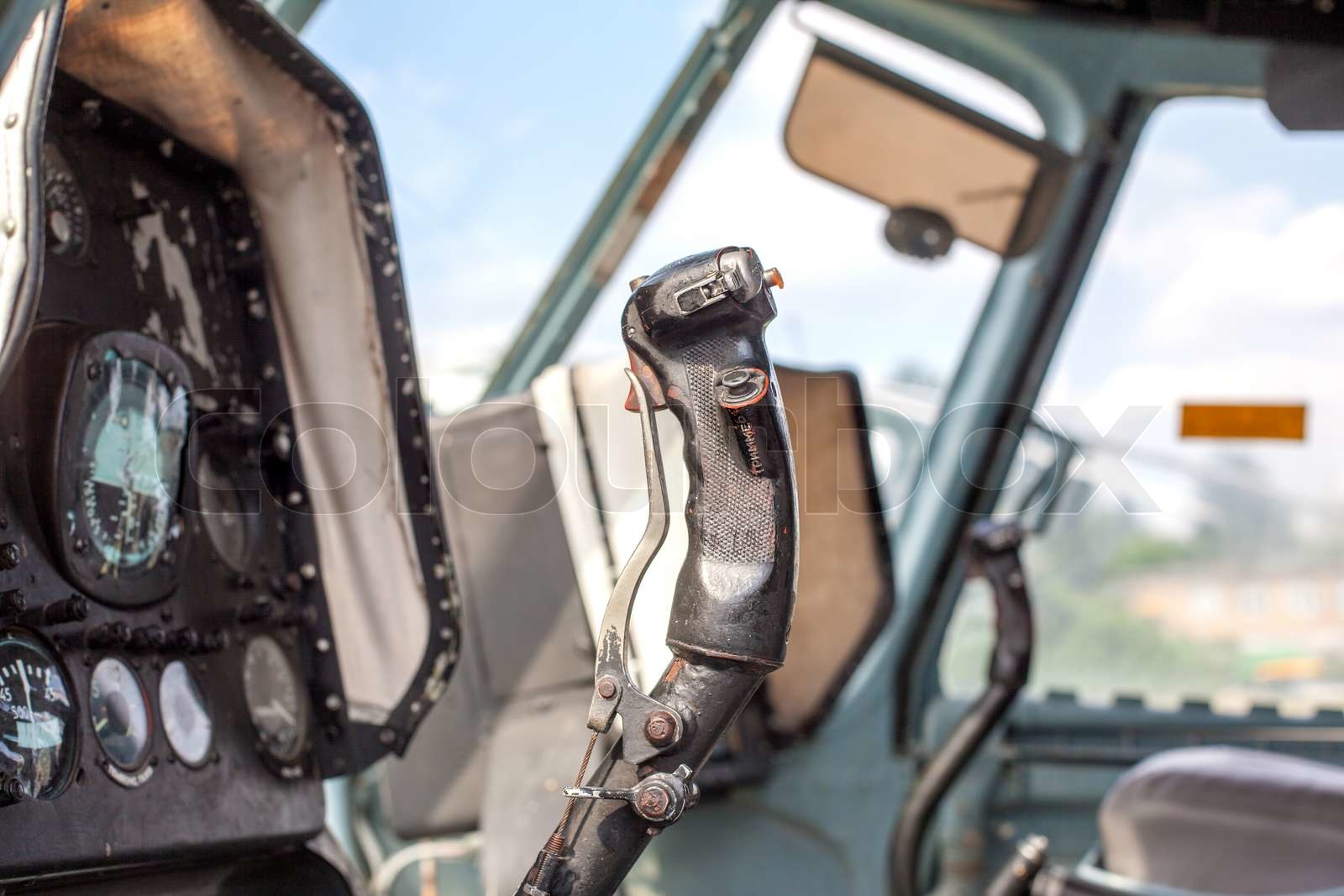 The handle of driving by helicopter | Stock image | Colourbox