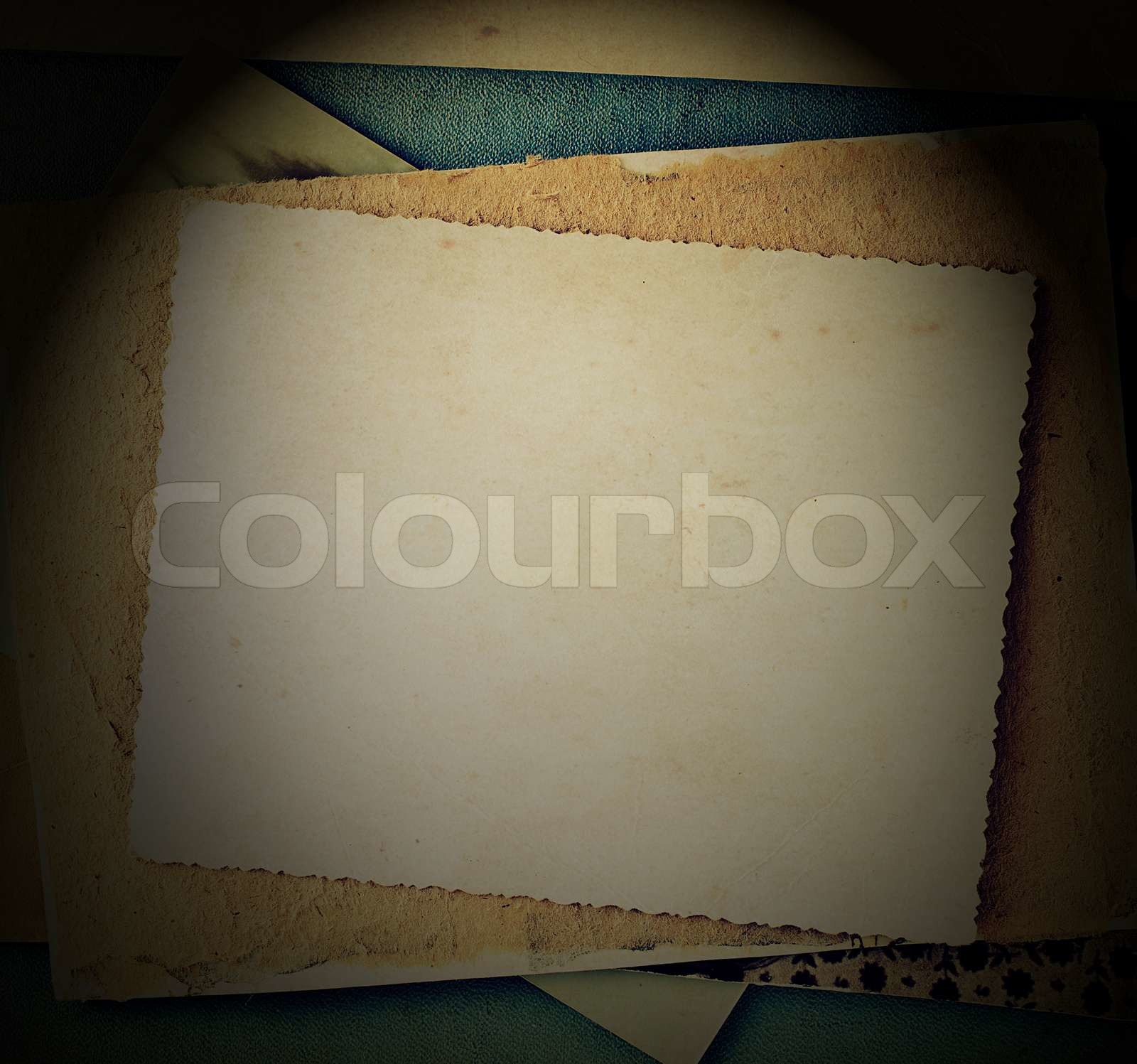 vintage bacground with albums, letters, photos | Stock image | Colourbox
